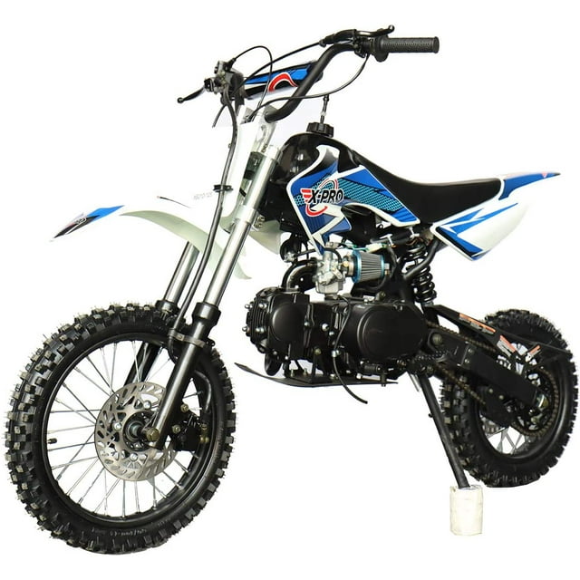 X-Pro Brand New Bolt 125cc Pit Dirt Bike, 4-Speed Manual Transmission, Kick Start! Big 14"/12 ...