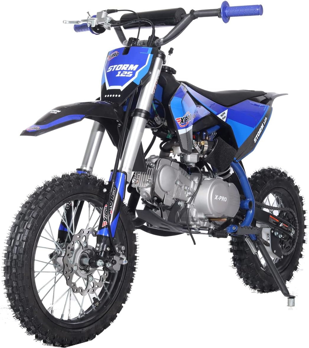 X-pro Storm Semi S3 Gasoline 125cc Dirt Bike - Blue - Walmart.com