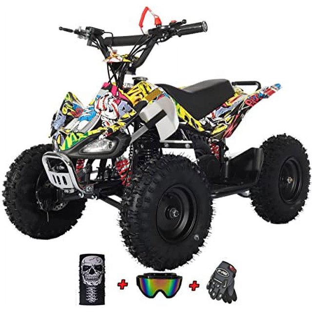 X-Pro Brand New Thunder 40cc Mini Gas ATV for Kid with 4 Stroke Pull ...