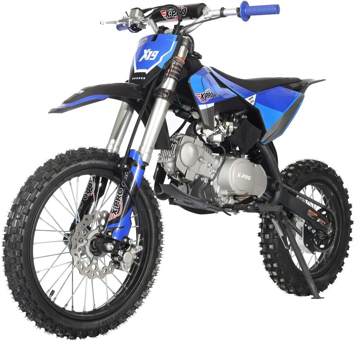 X-Pro Brand New X19 125cc Dirt Bike with 4 Speed Semi-Automatic Transmission, Kick Start 17"/14 ...