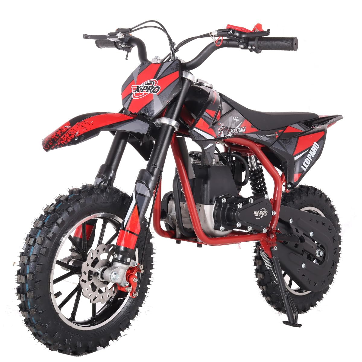 X-Pro Leopard 40 Mini Dirt Bike, Gas Power 4 Stroke Dirt Bike! 40CC Pit Bike, Pull Start, 10 ...