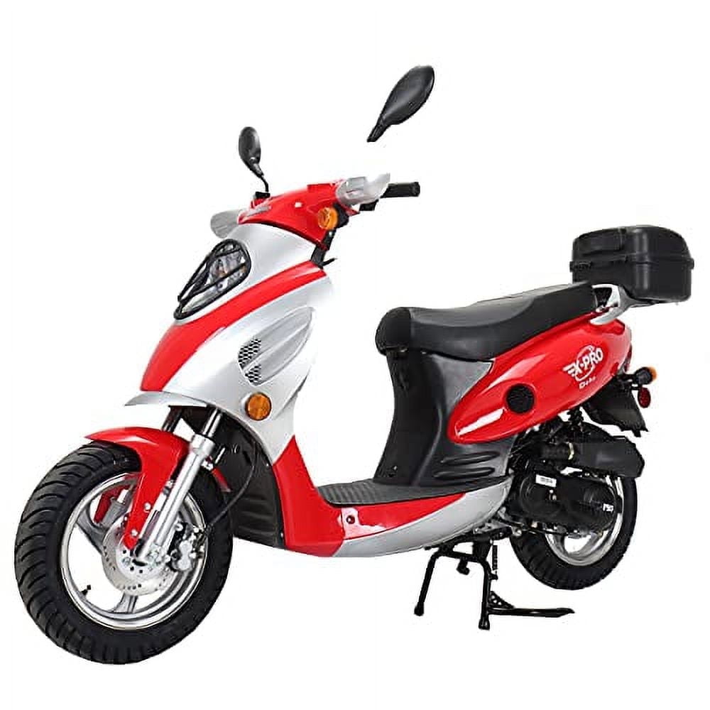 "X-Pro 50cc Scooter - New Moped with 12"" Aluminum Wheels, Electric ...