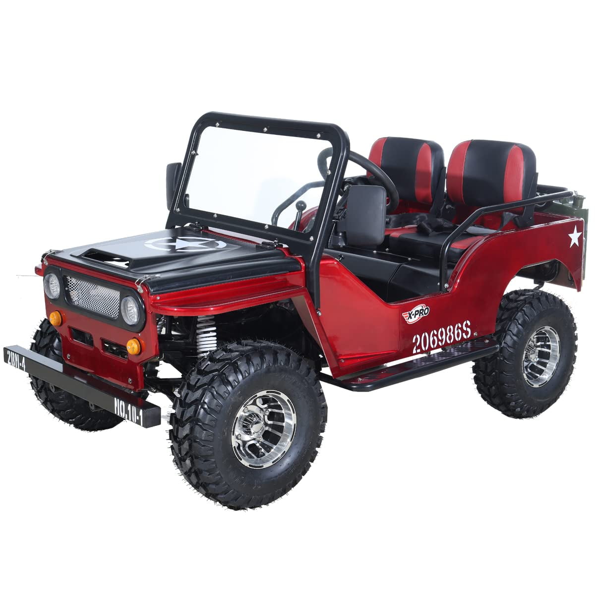 X-Pro Ranger 150 Jeep Go Kart with 3-Speed Semi-Automatic Transmission ...