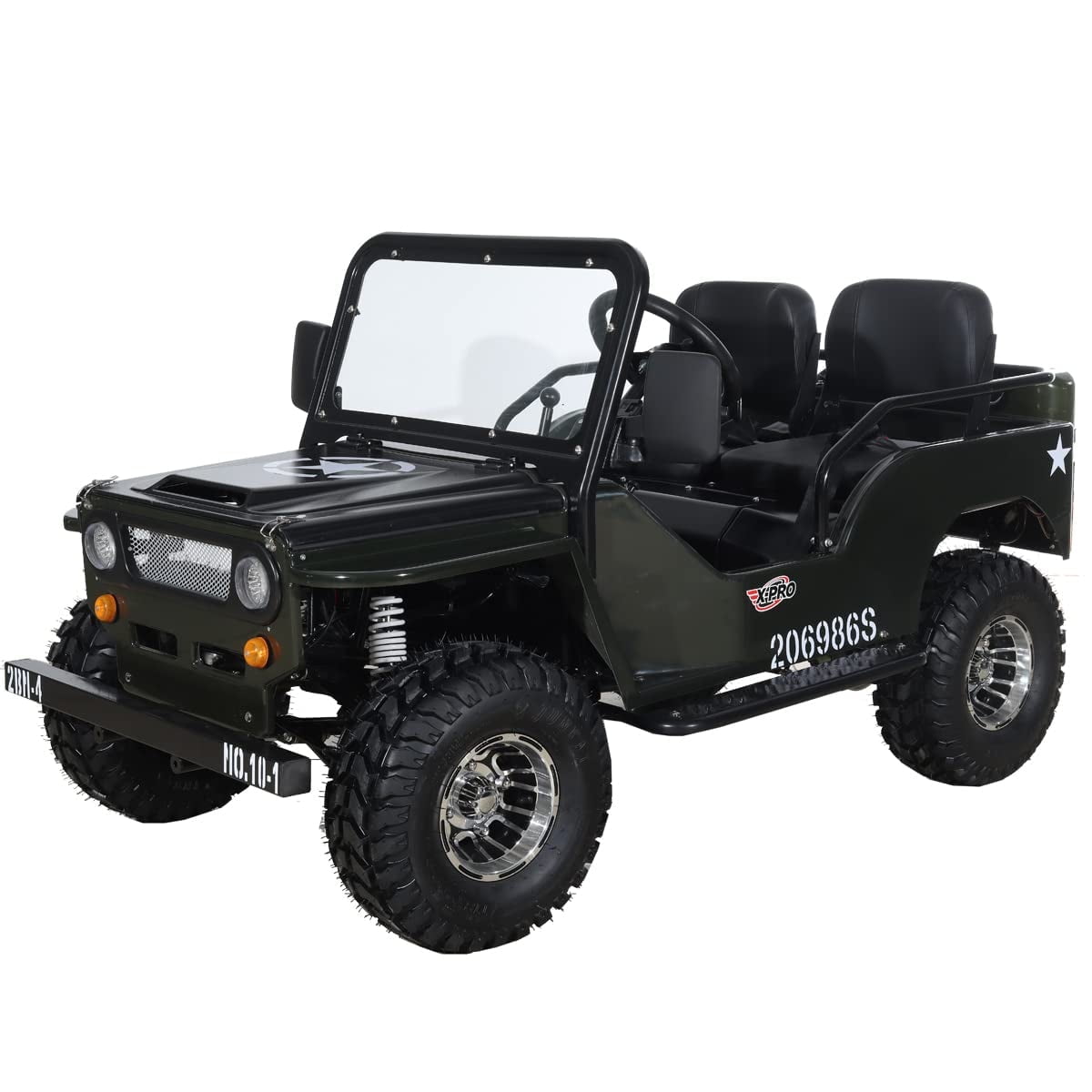 X-Pro Ranger 150 Jeep Go Kart with 3-Speed Semi-Automatic Transmission ...