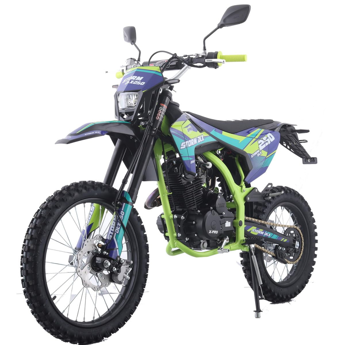 X-Pro Storm DLX 250 Dirt Bike with Zongshen Brand Engine 5-Speed Manual ...