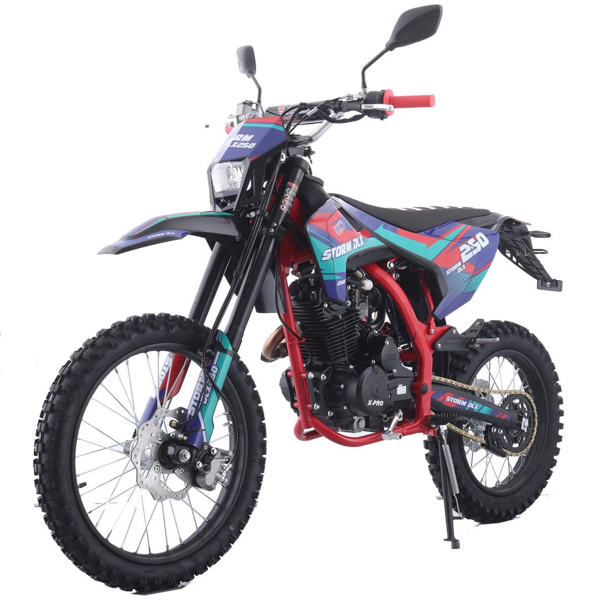 X-Pro Storm DLX 250 Dirt Bike with Zongshen Brand Engine 5-Speed Manual ...