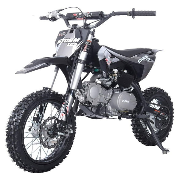 "X-Pro 125cc Dirt Bike, 4-Speed Semi-Automatic, Kick Start with 14""/12 ...
