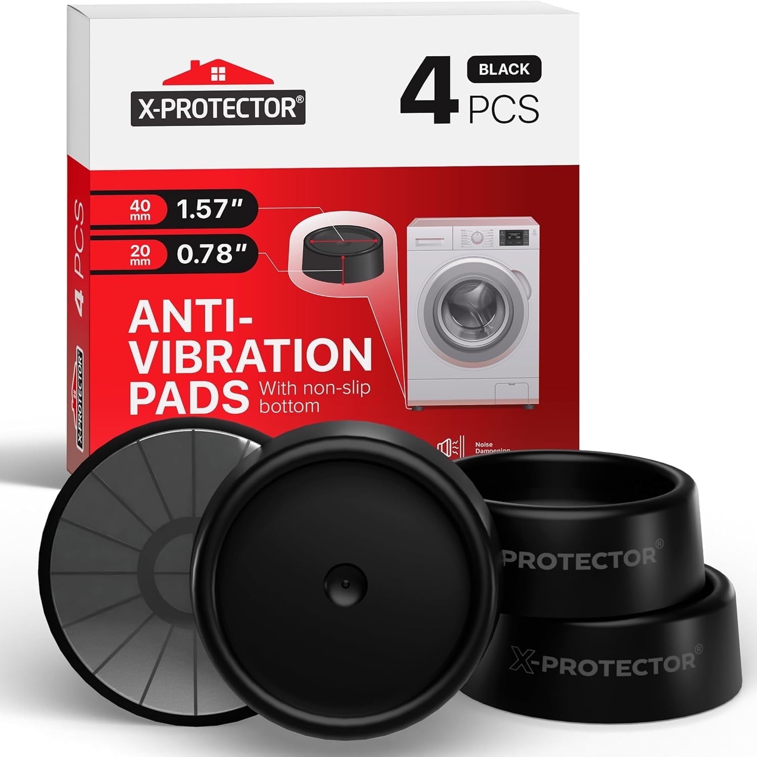 X-Protector Anti Vibration Pads, Washing Machine Leveling Pads to ...