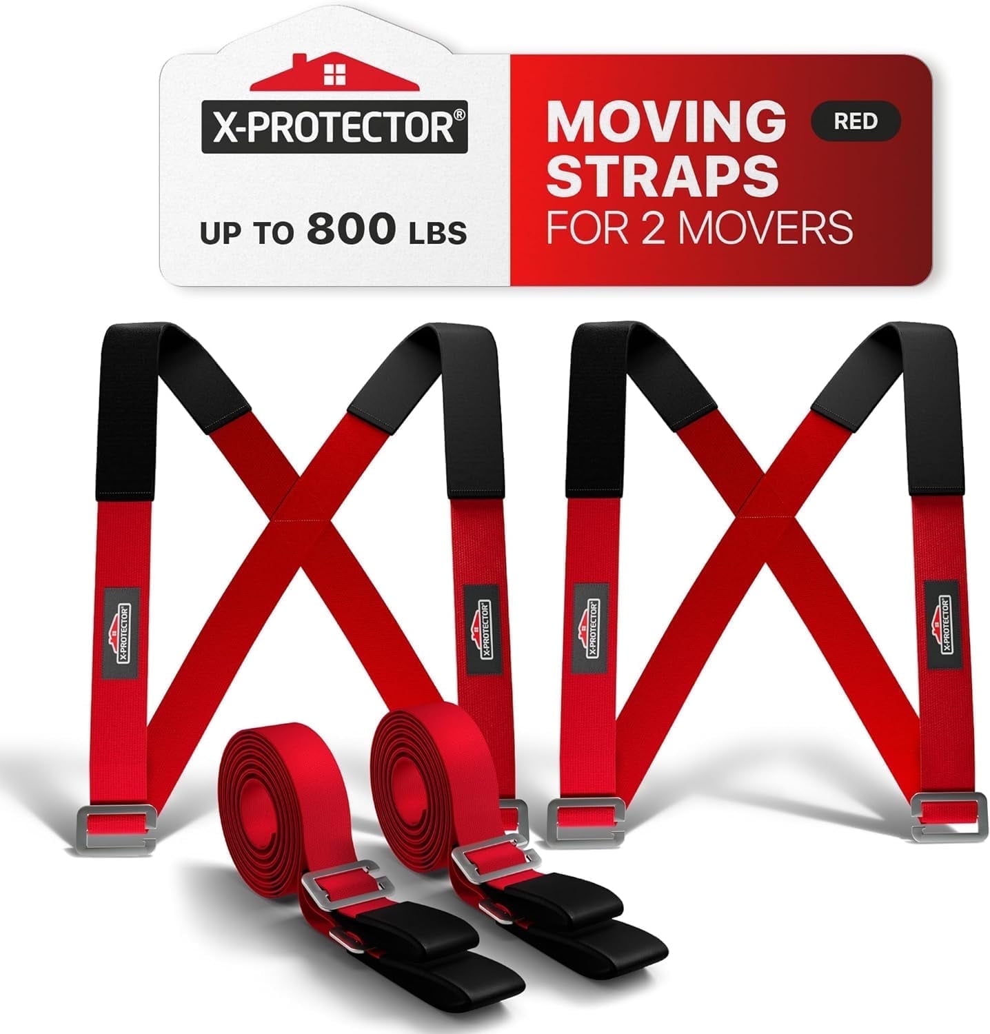 X-Protector Moving Straps – 2 Pairs for Movers – Furniture Lifting ...
