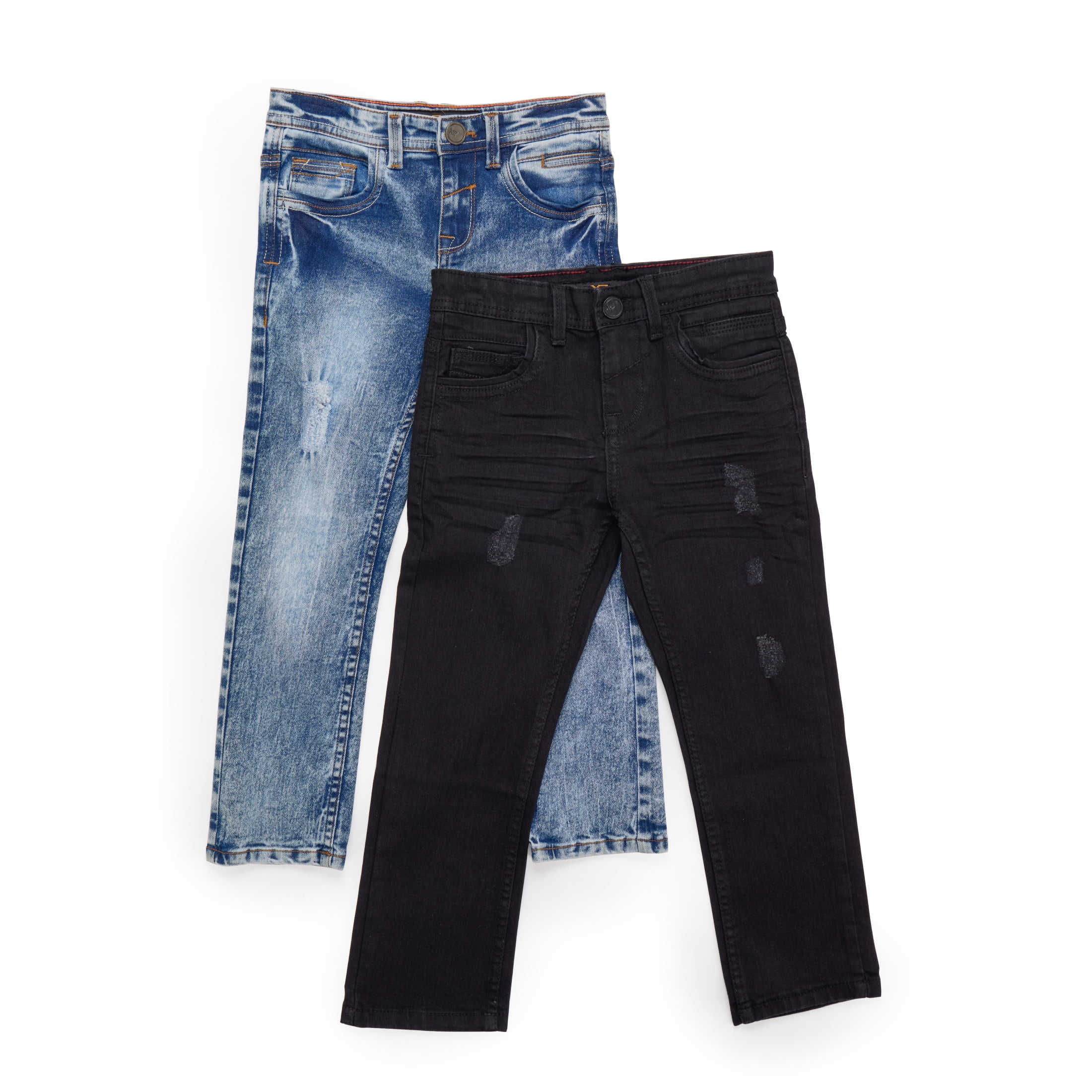 X RAY JEANS Little Boy's Stretch Jeans - 2 Pack, Blue/Jet Black, 7 ...
