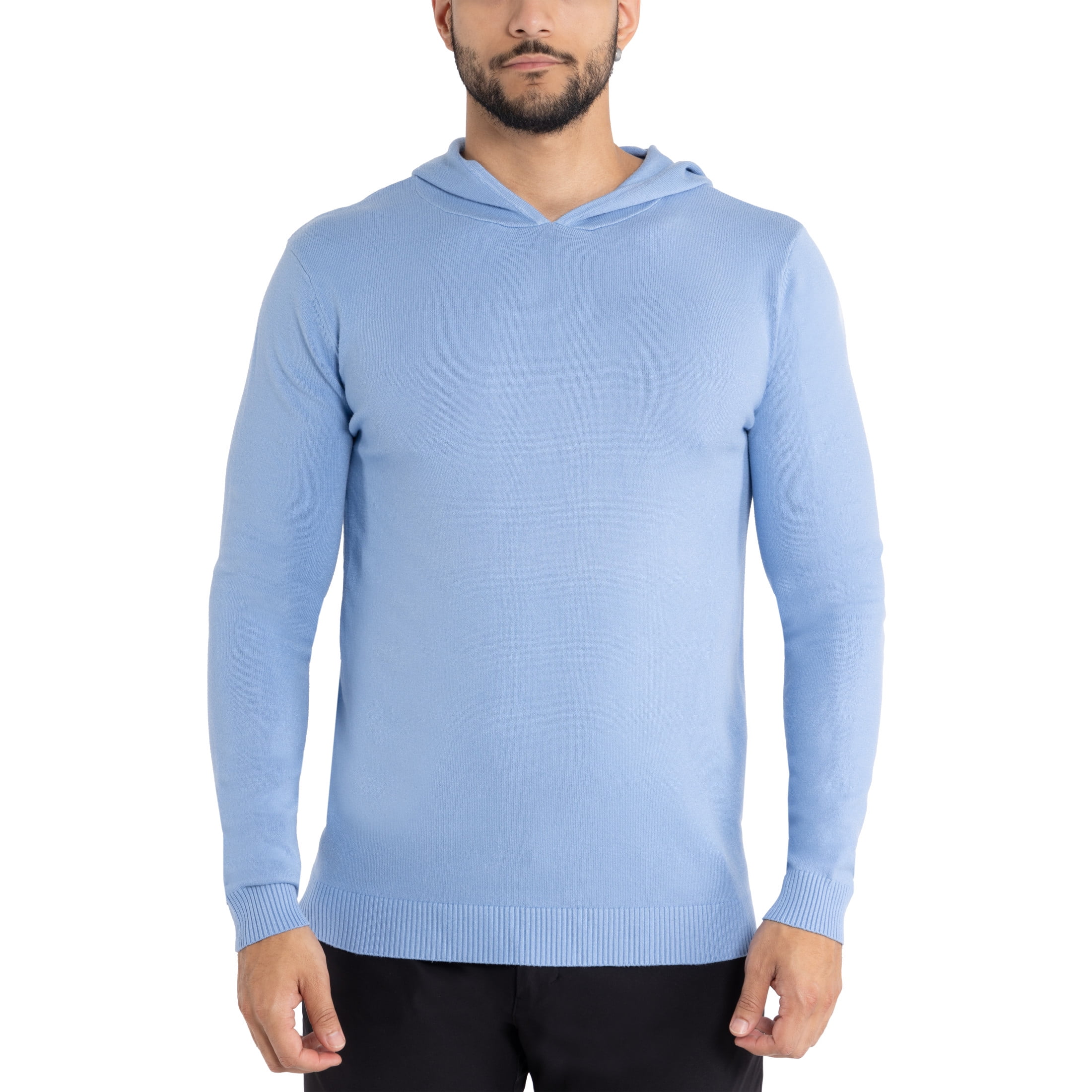 X RAY JEANS Mens Basic Hooded Sweater, Blue, L - Walmart Business Supplies