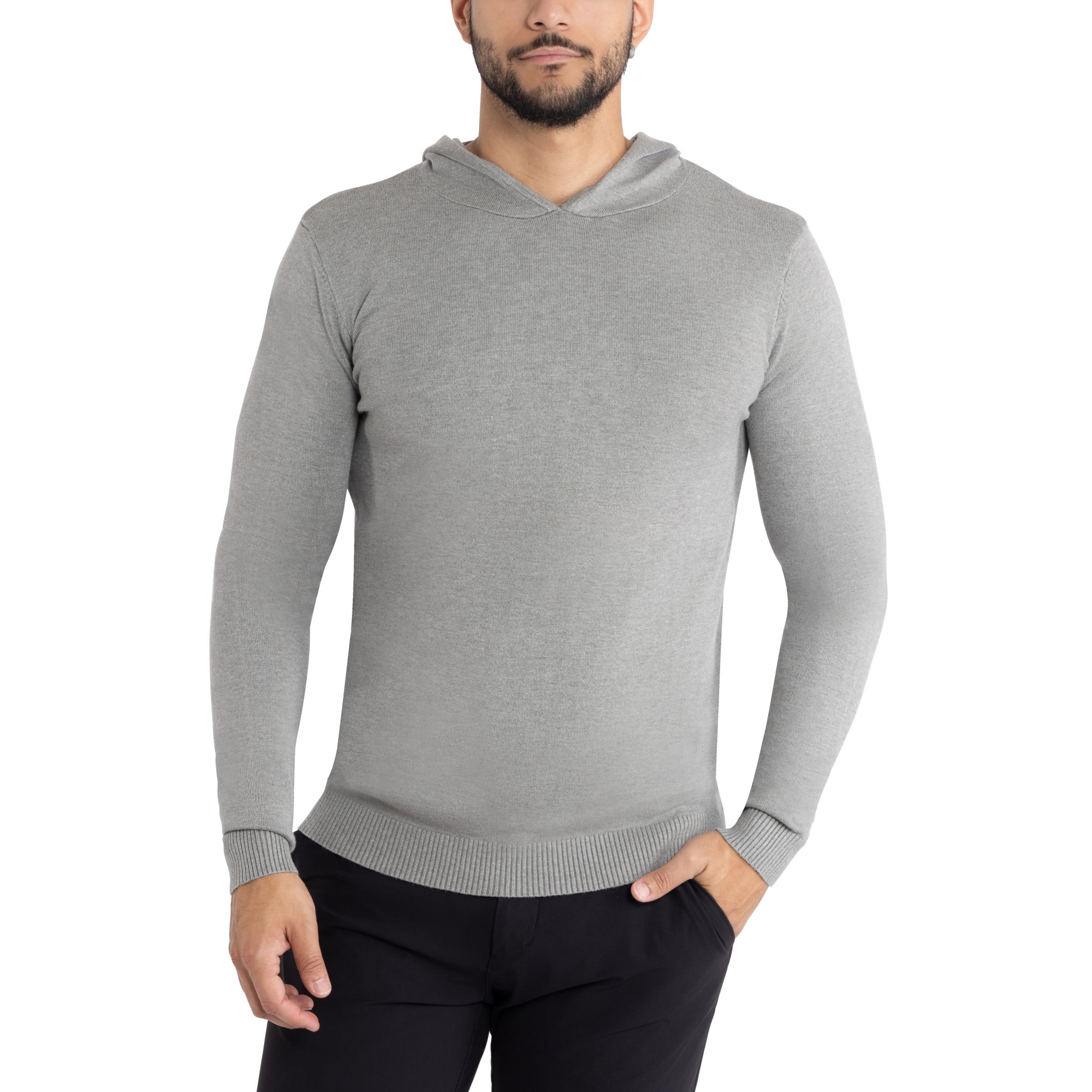 X RAY JEANS Mens Basic Hooded Sweater, Sage, L - Walmart.com