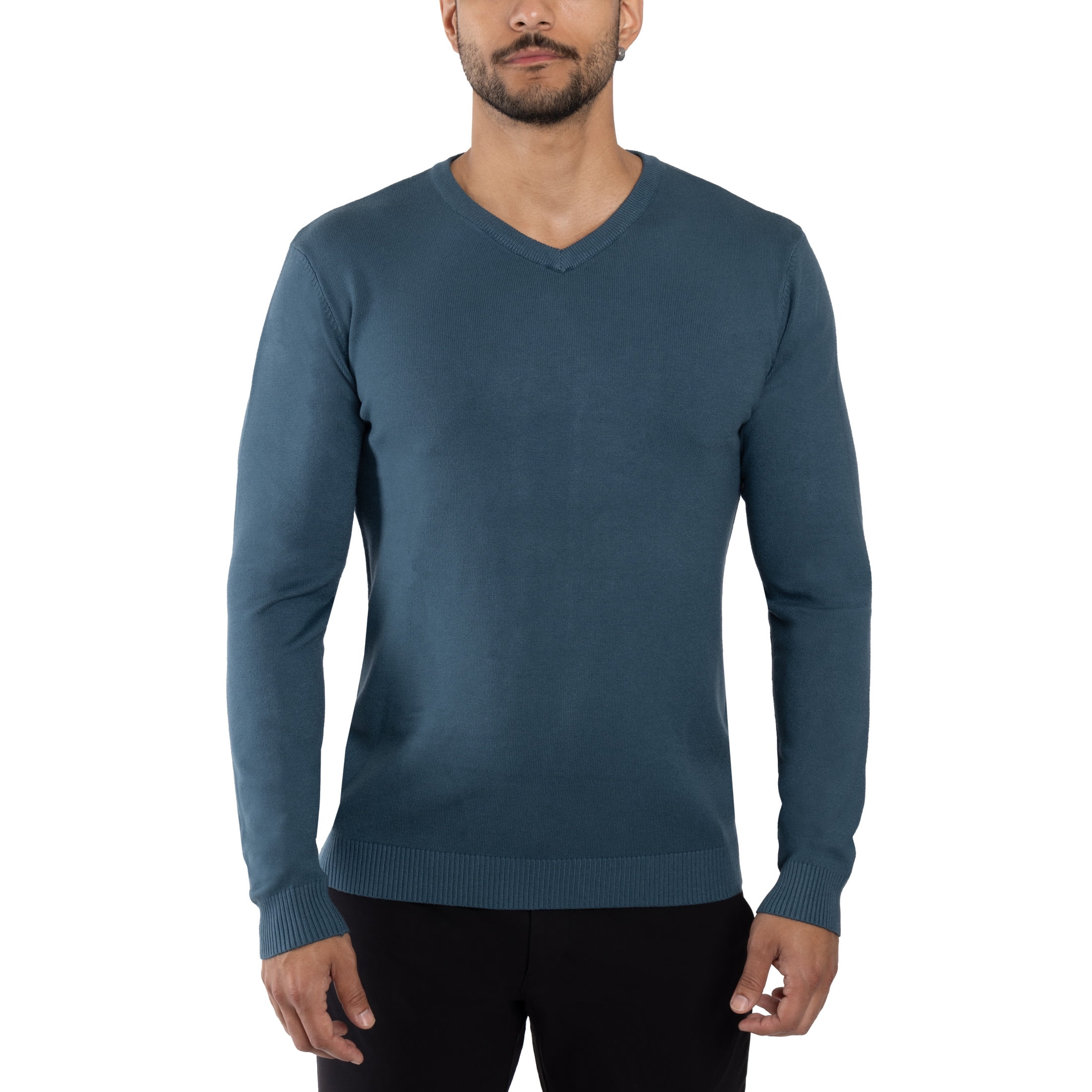X RAY JEANS Mens Basic V-Neck Sweater Pullover, Teal, M - Walmart.com
