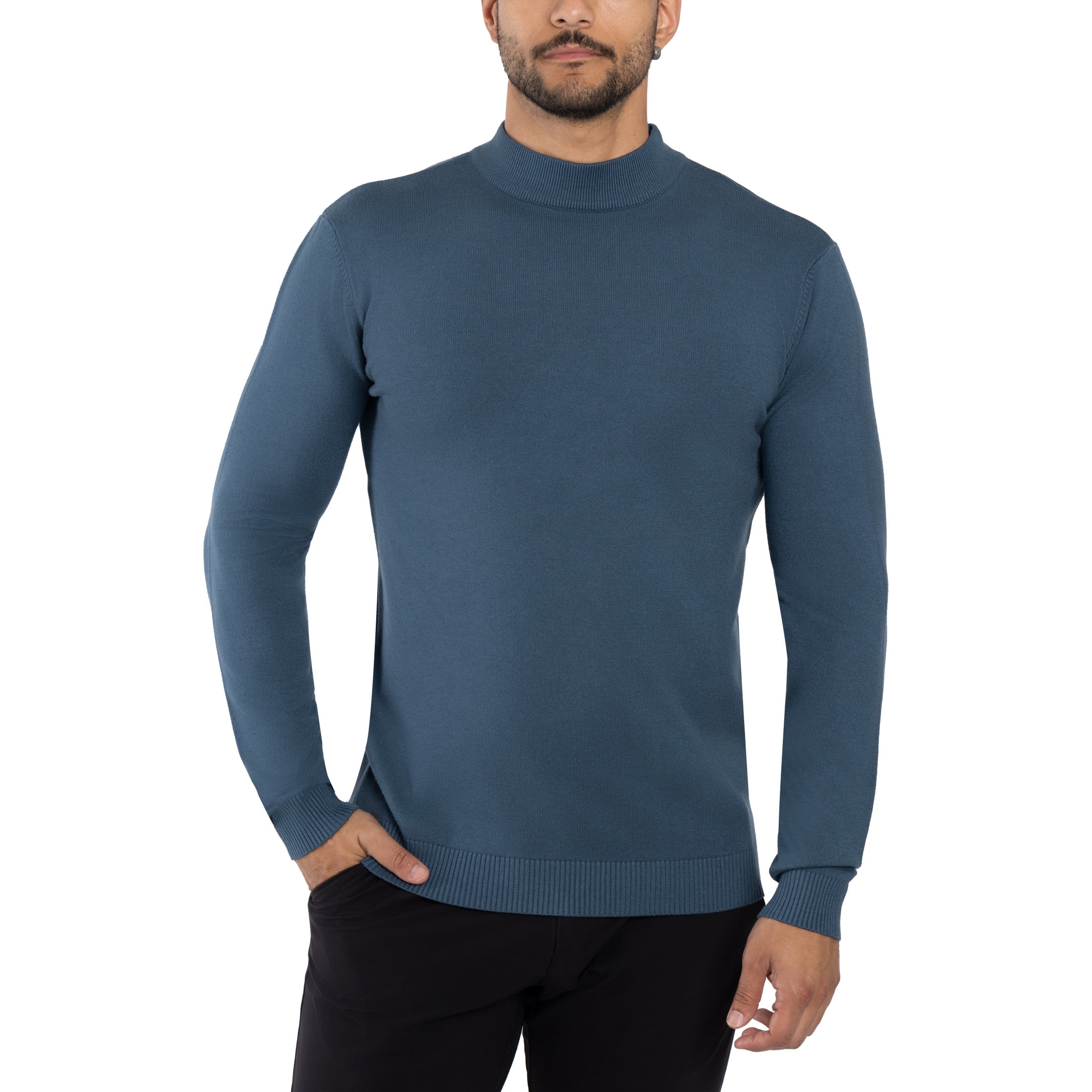 X RAY JEANS Mens Mock Neck Sweater Pullover, Teal, S - Walmart.com