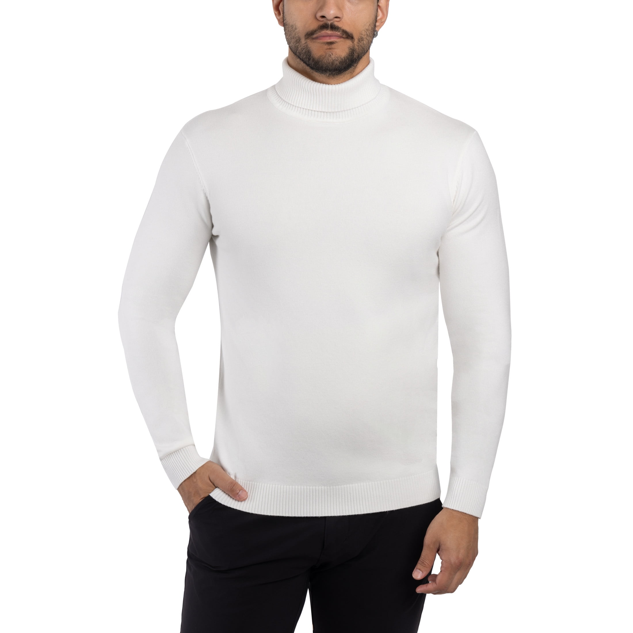 X RAY JEANS Mens Turtleneck Sweater Pullover, Off White, M - Walmart.com