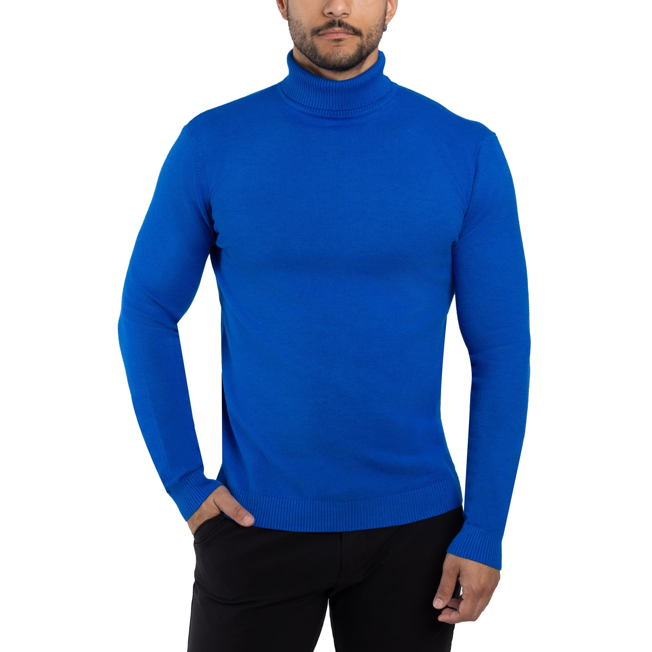 X RAY JEANS Mens Turtleneck Sweater Pullover, Royal Blue, L - Walmart.com