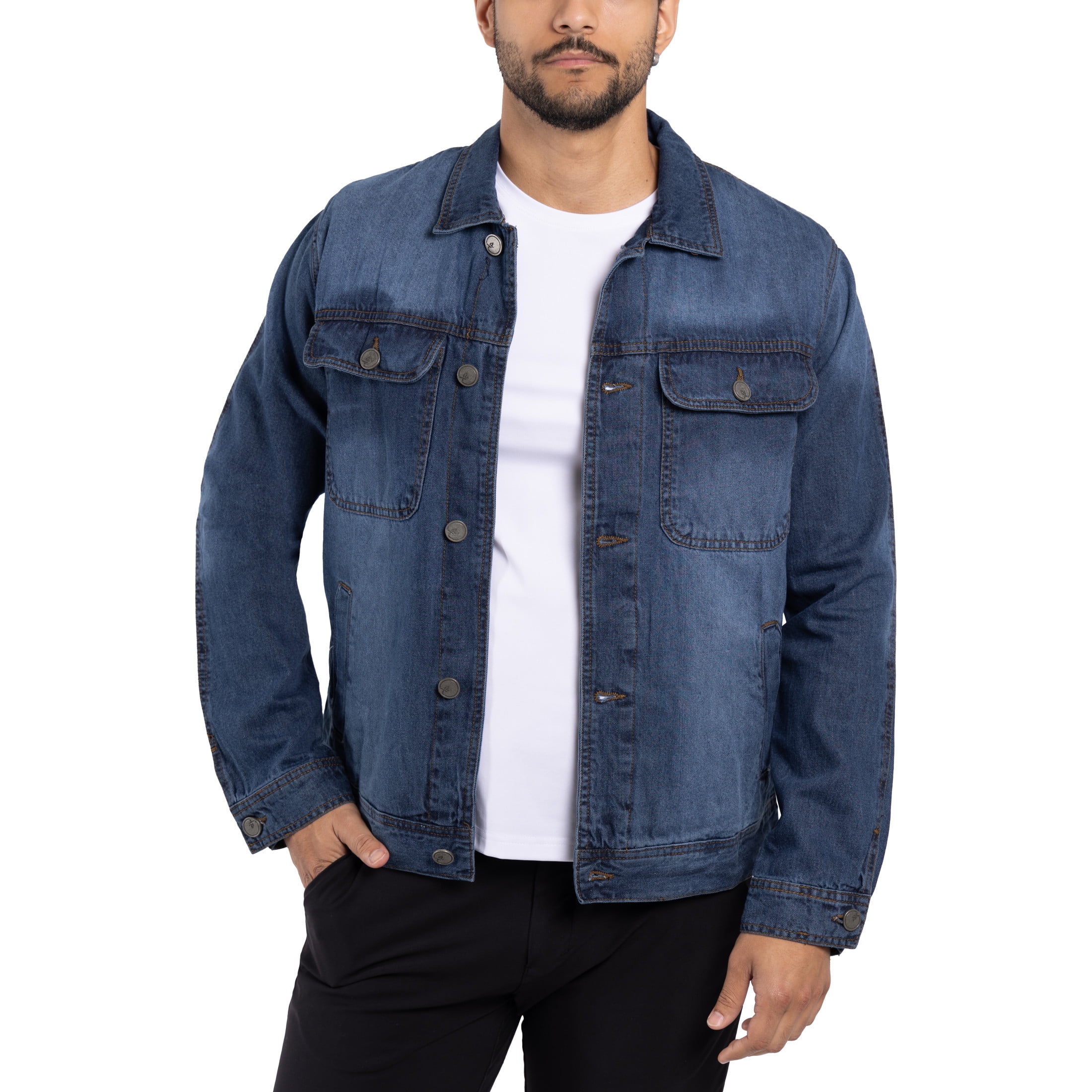 X RAY Jeans Mens Denim Jacket, Dark Wash, L - Walmart.com
