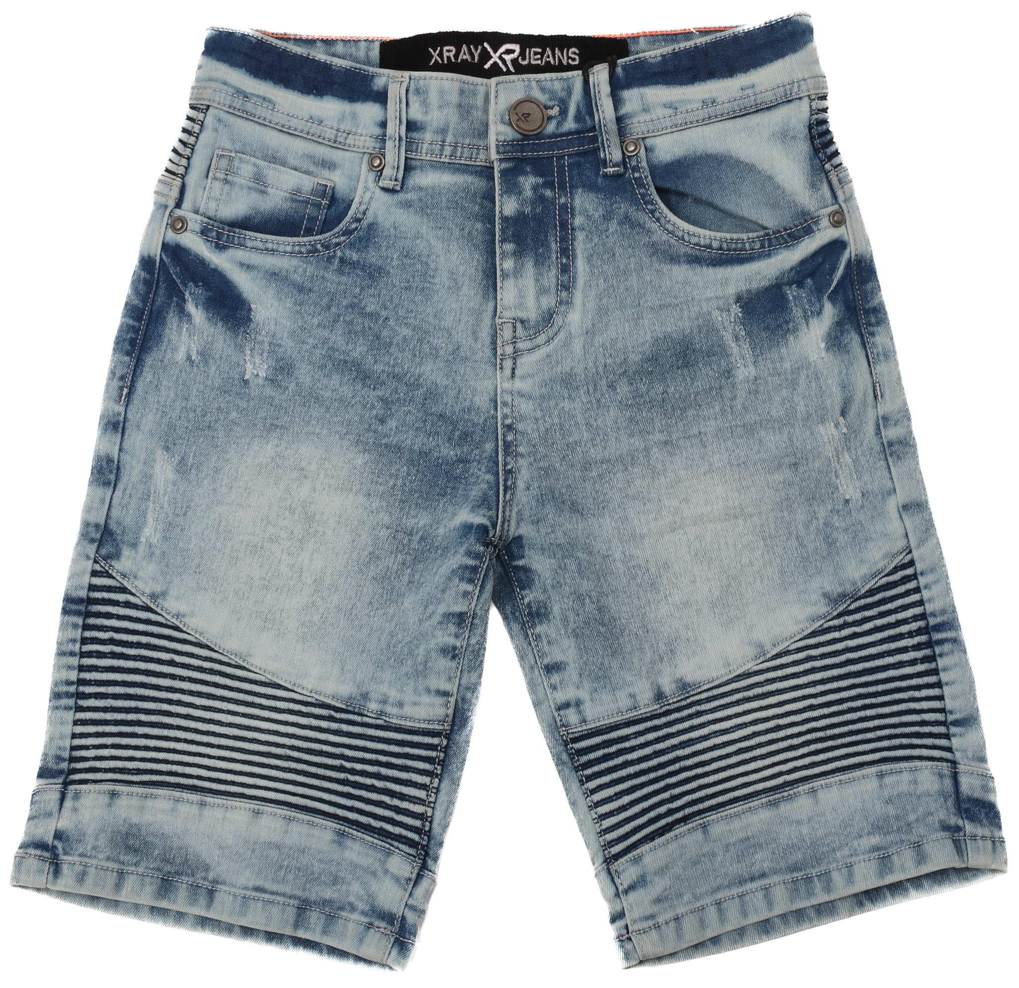 X RAY Kids Moto Biker Jean Shorts Slim Fit Boys Denim Shorts Stretch ...