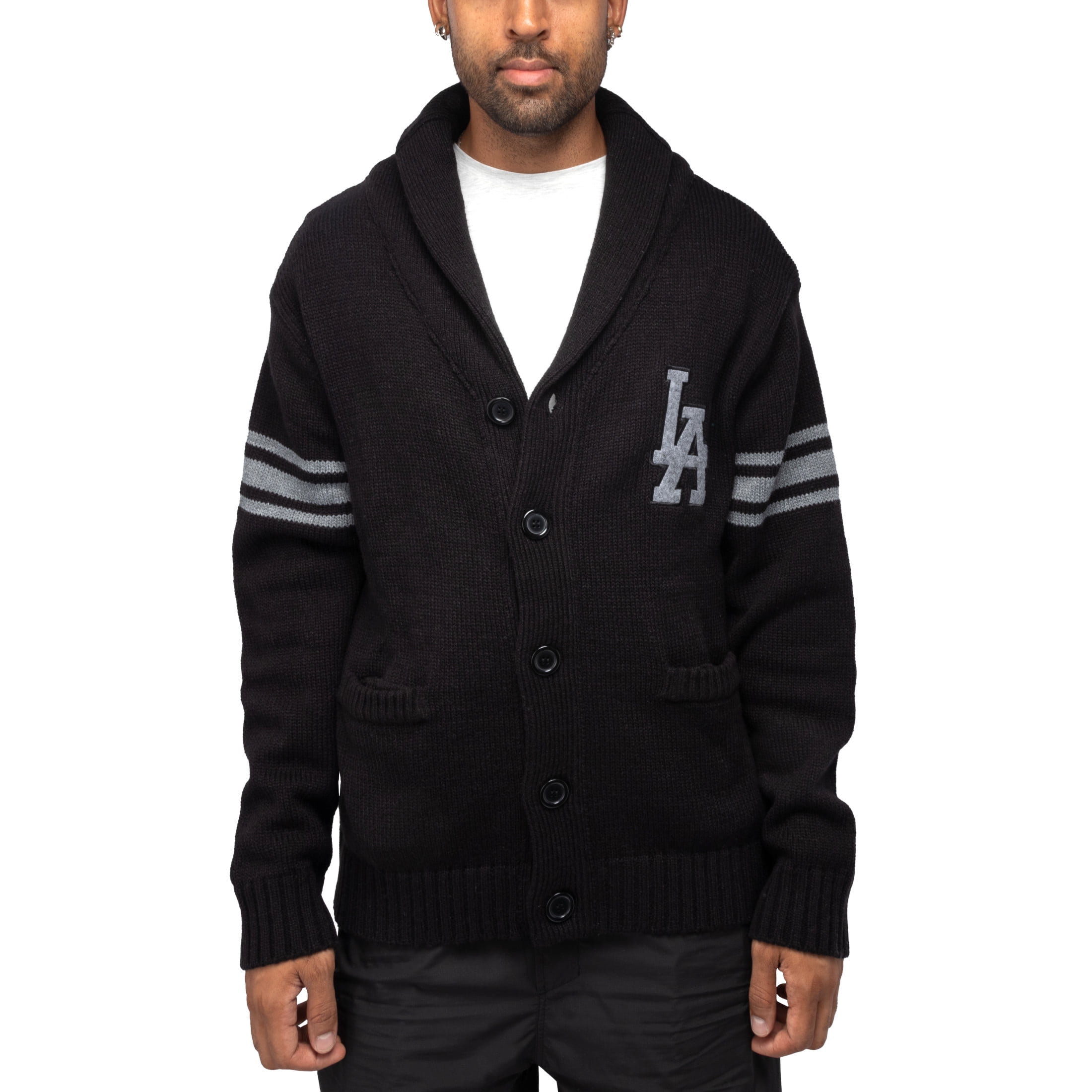 X RAY JEANS Mens Shawl Collar Heavy Gauge Cardigan with City Patch ...