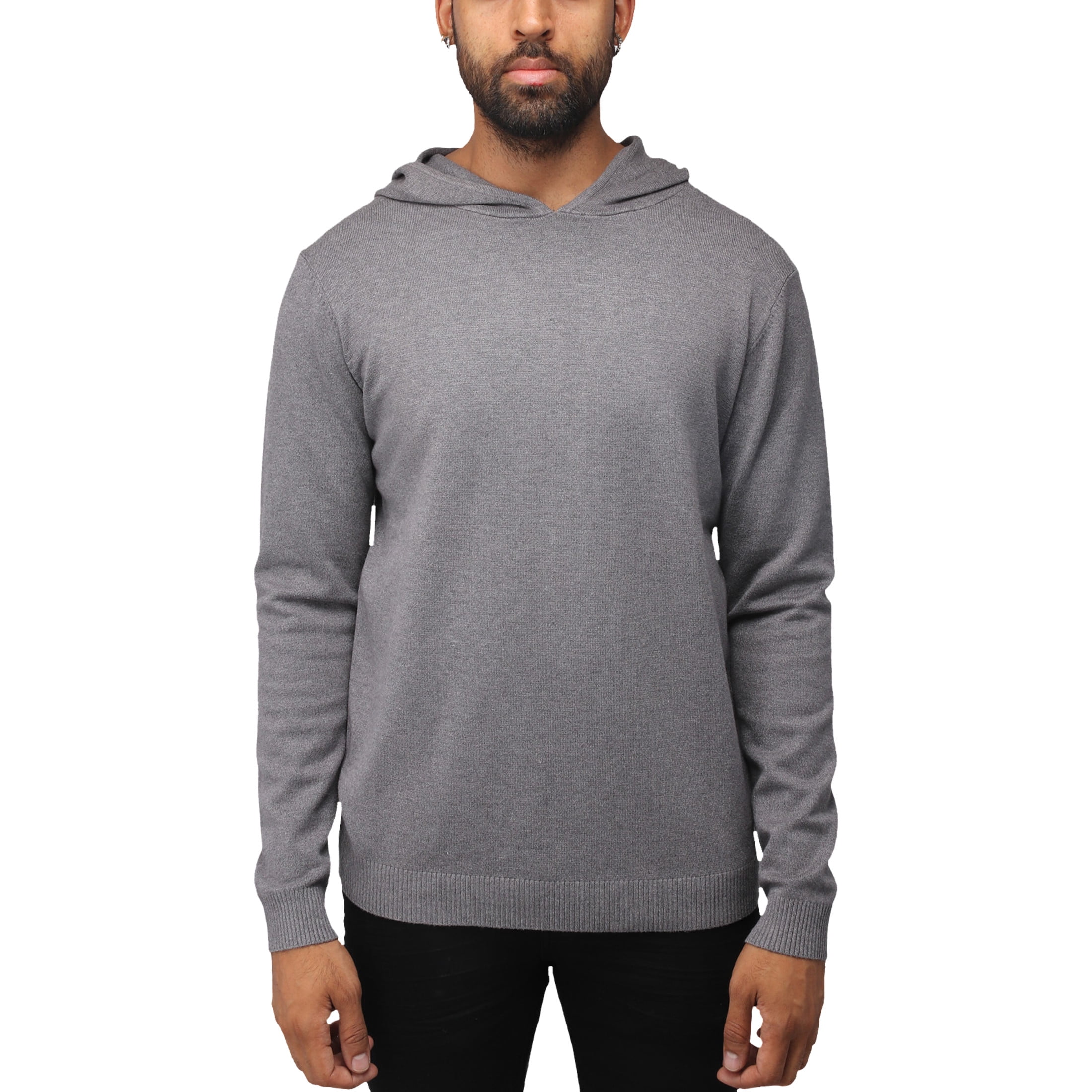 X RAY JEANS Mens Basic Hooded Sweater, Charcoal, XL - Walmart.com