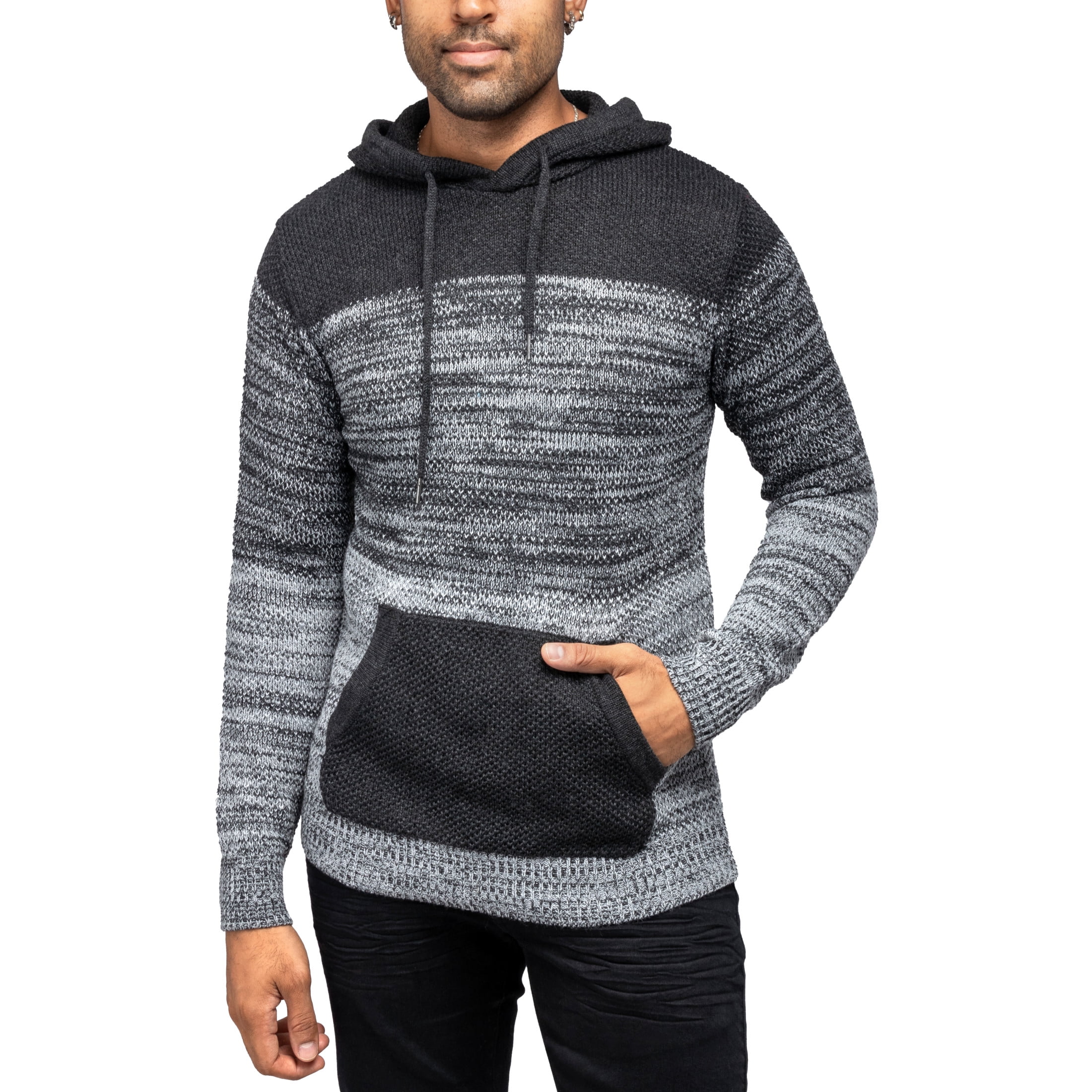 X RAY JEANS Mens Color Blocked Hooded Sweater, Grey, XL - Walmart.com