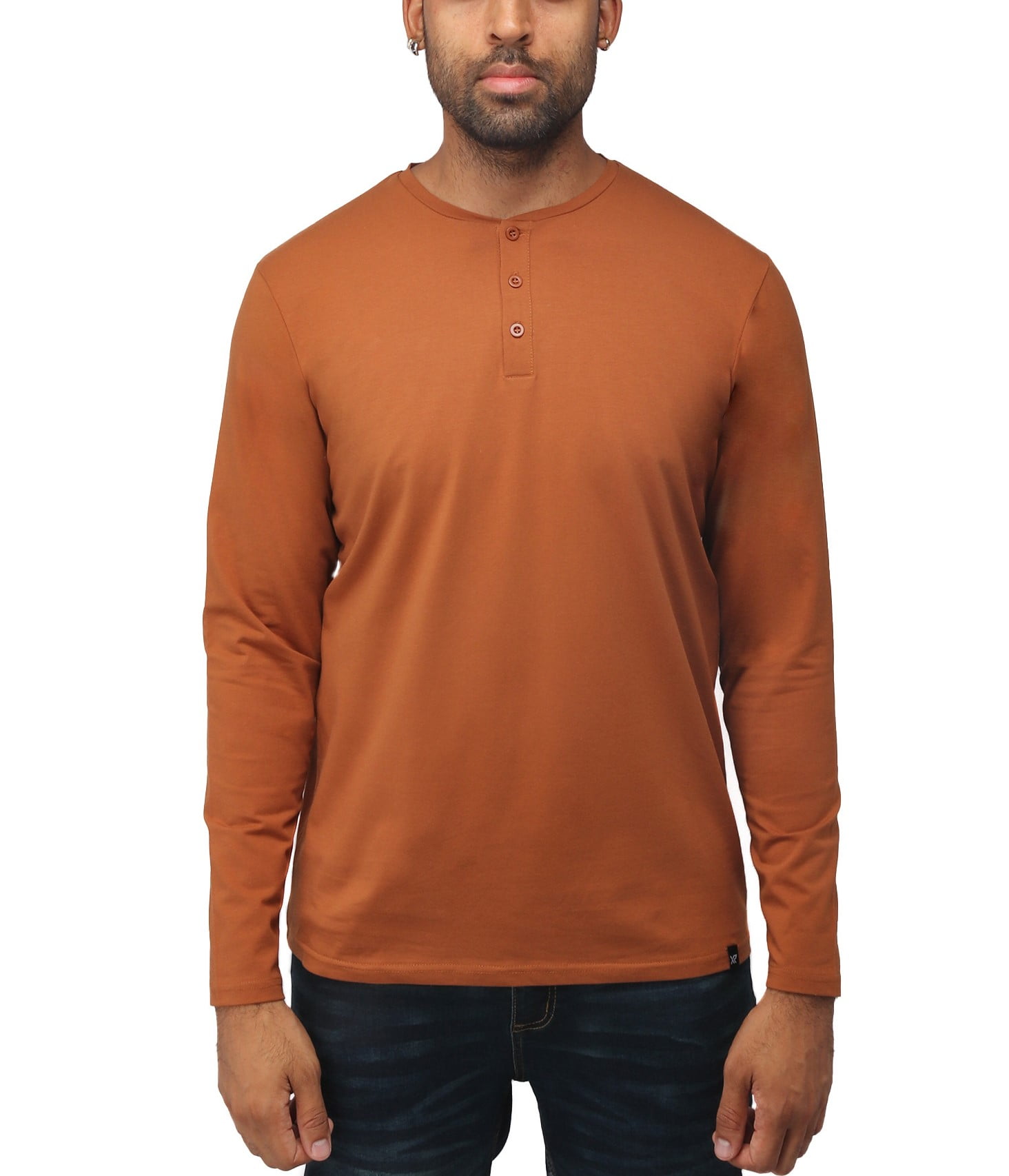 X RAY Men's Premium Cotton Henley Long Sleeve Hooded T-Shirt, Soft ...