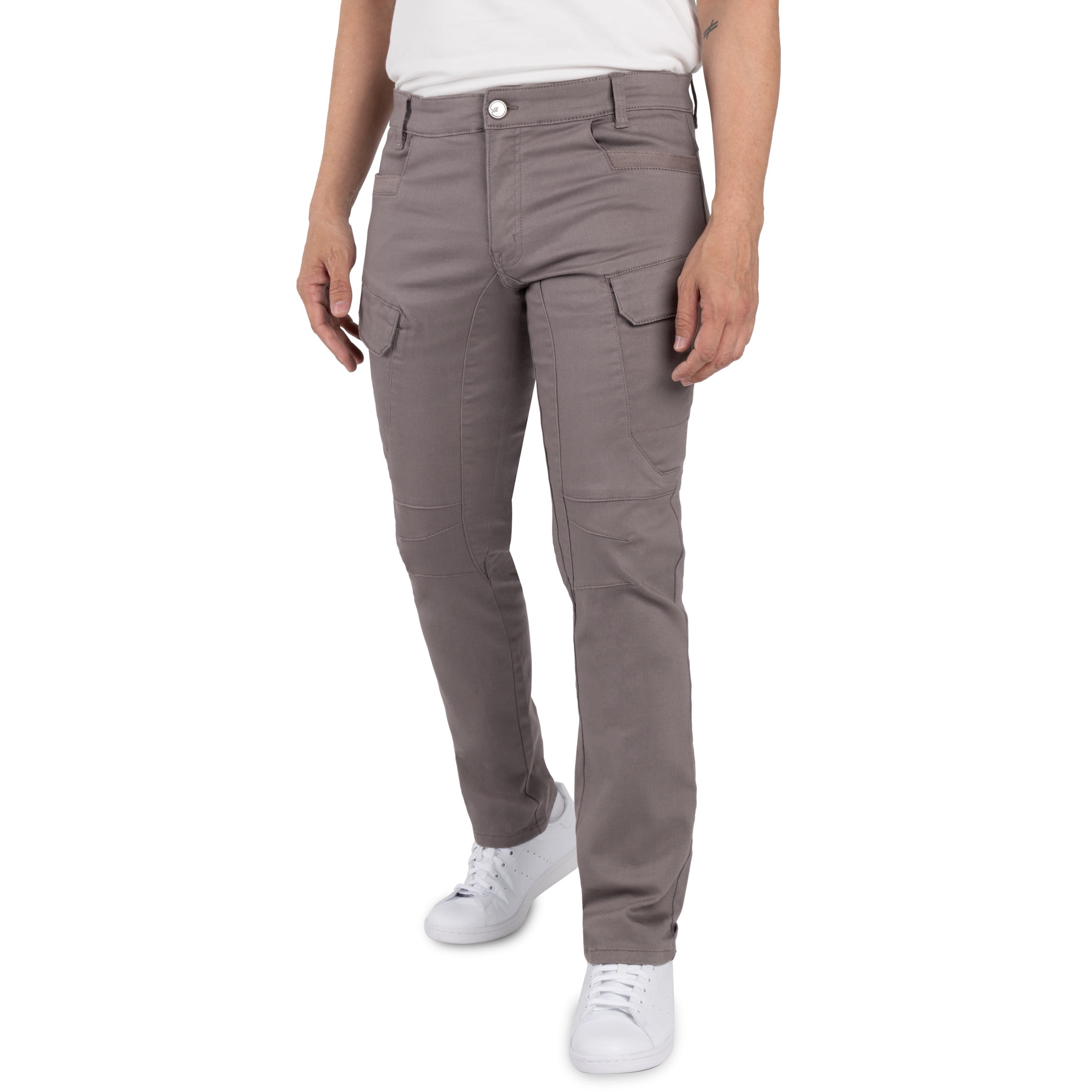 X RAY JEANS Mens Slim-Fit Stretch Twill Cargo Pants, Grey, 40X32 ...