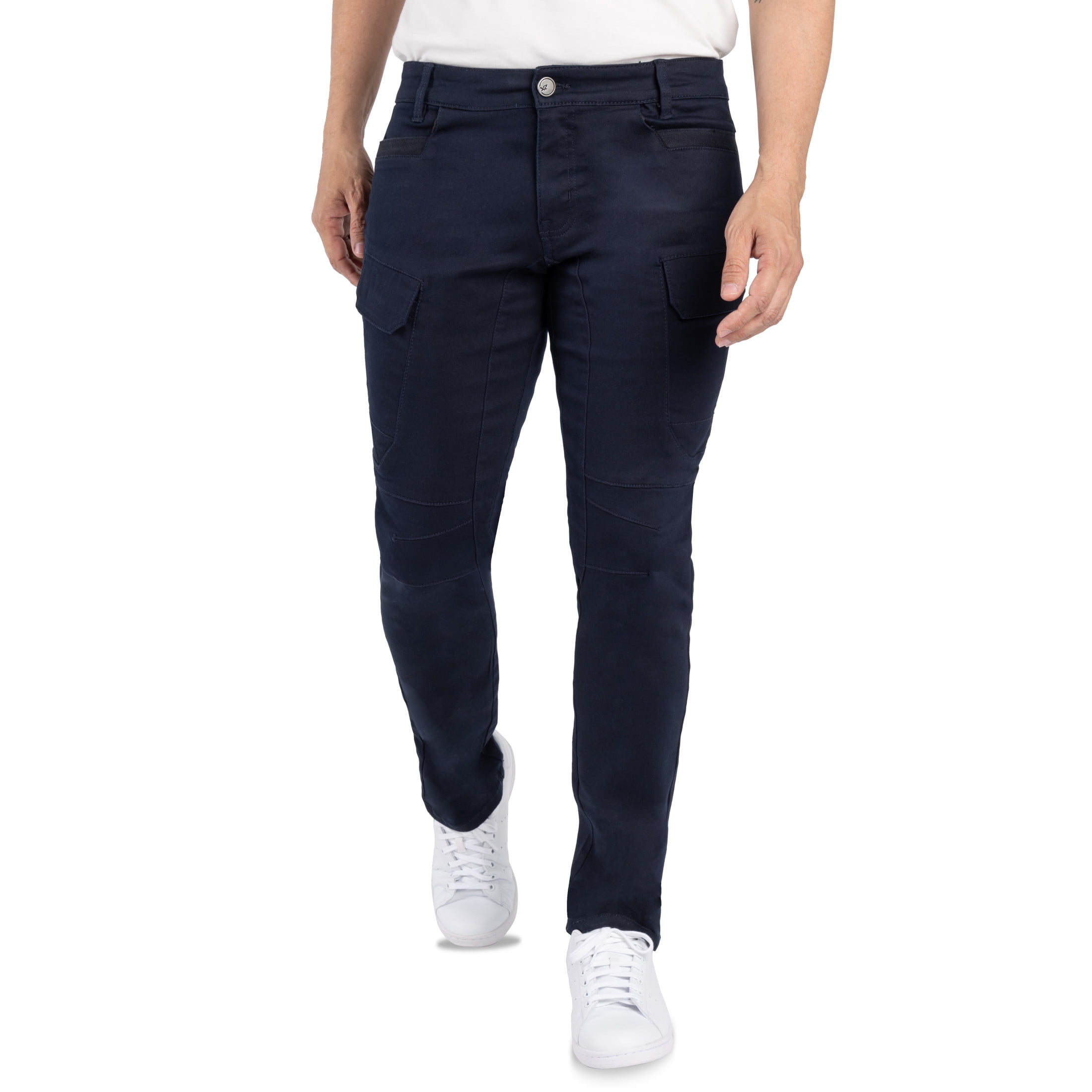 X RAY JEANS Mens Slim-Fit Stretch Twill Cargo Pants, Navy, 40X32 ...