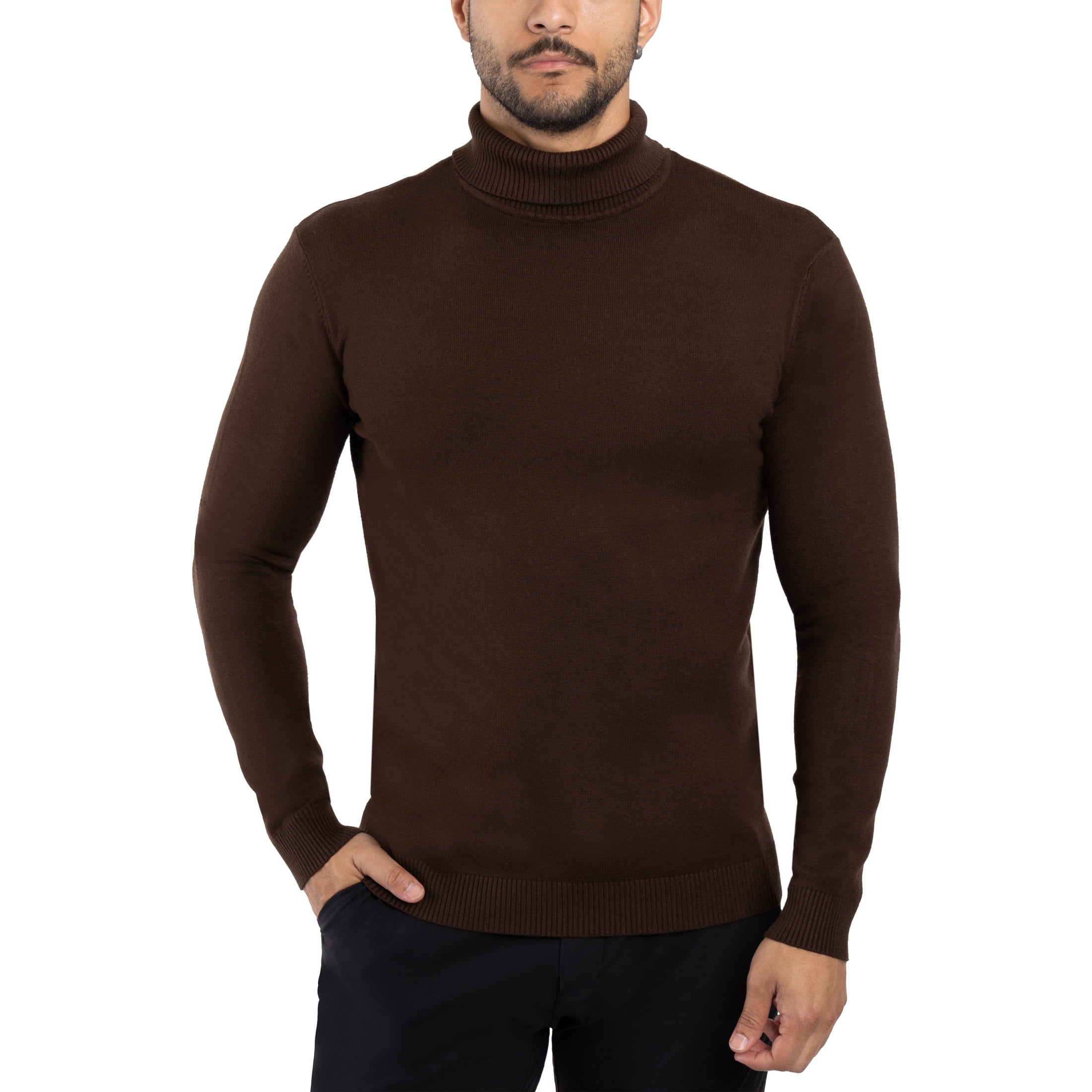 X RAY JEANS Mens Turtleneck Sweater Pullover, Dark Brown, 4XL - Walmart.com