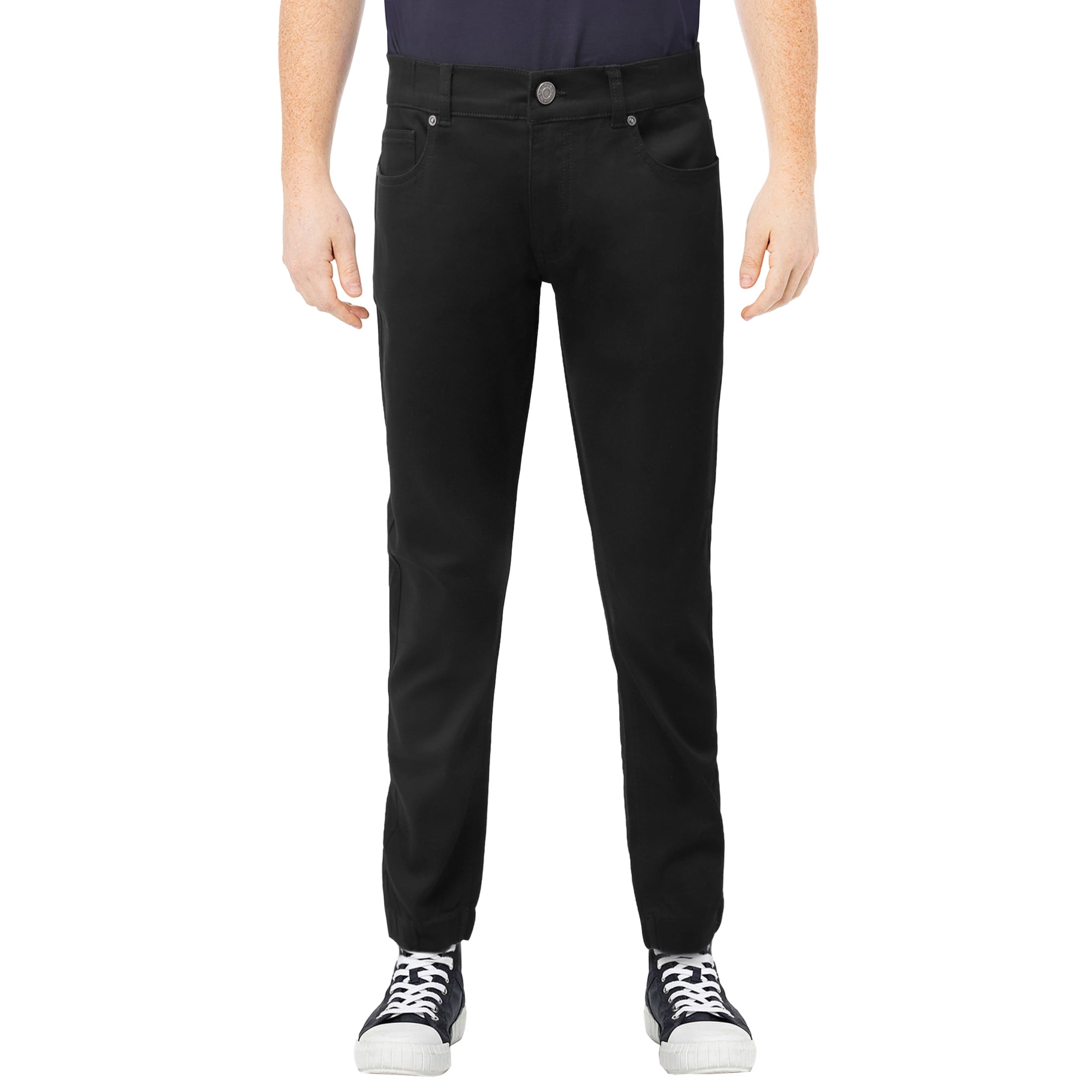 X RAY JEANS Mens Elastic Waist Jogger Twill Pants, Black, 32X30 ...