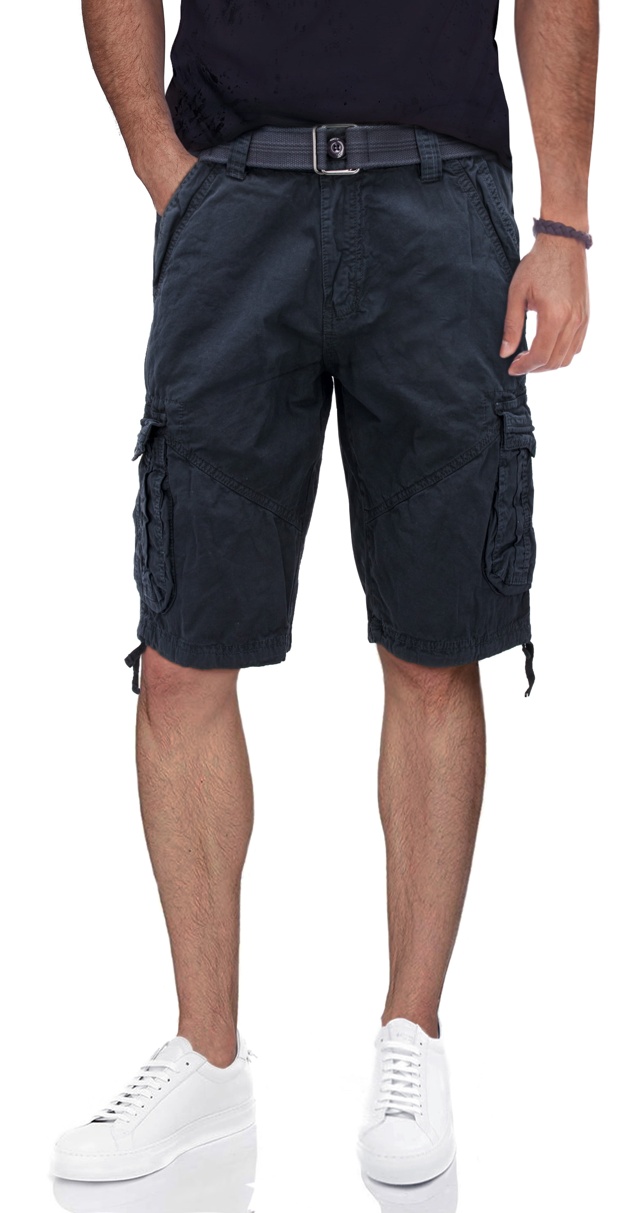 X RAY Mens Bermuda Cargo Shorts Camo & Solid Colors 12.5" Inseam Knee ...