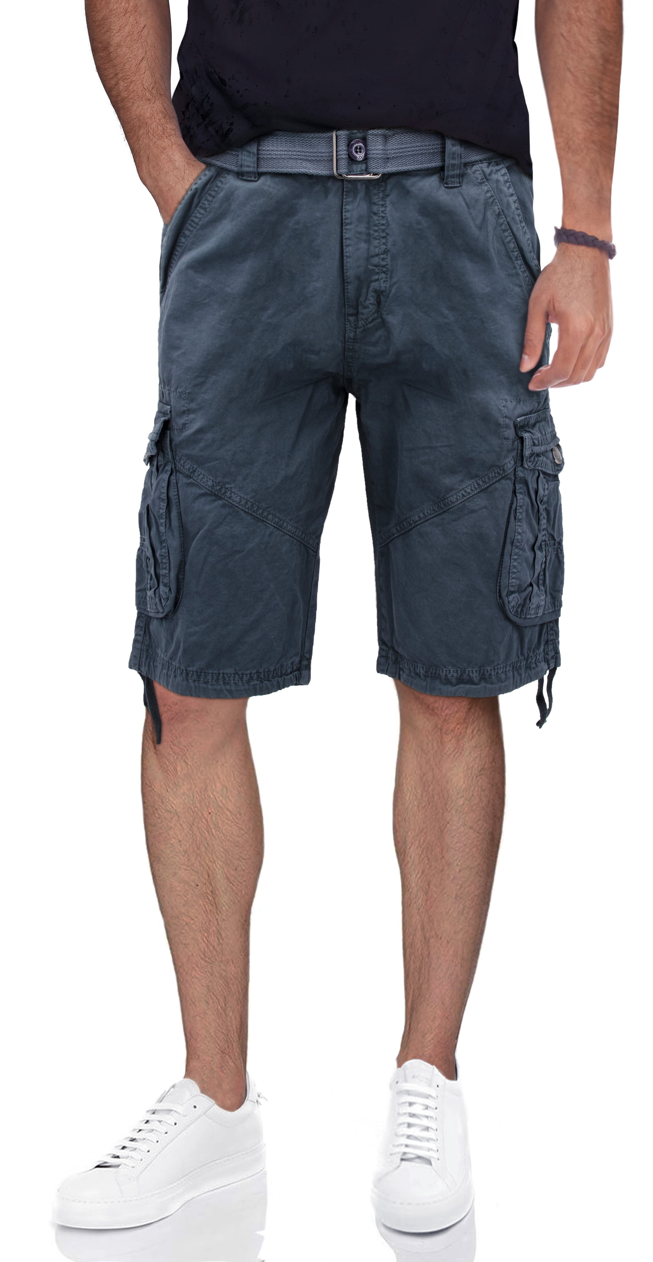 X RAY Mens Bermuda Cargo Shorts Camo & Solid Colors 12.5" Inseam Knee ...