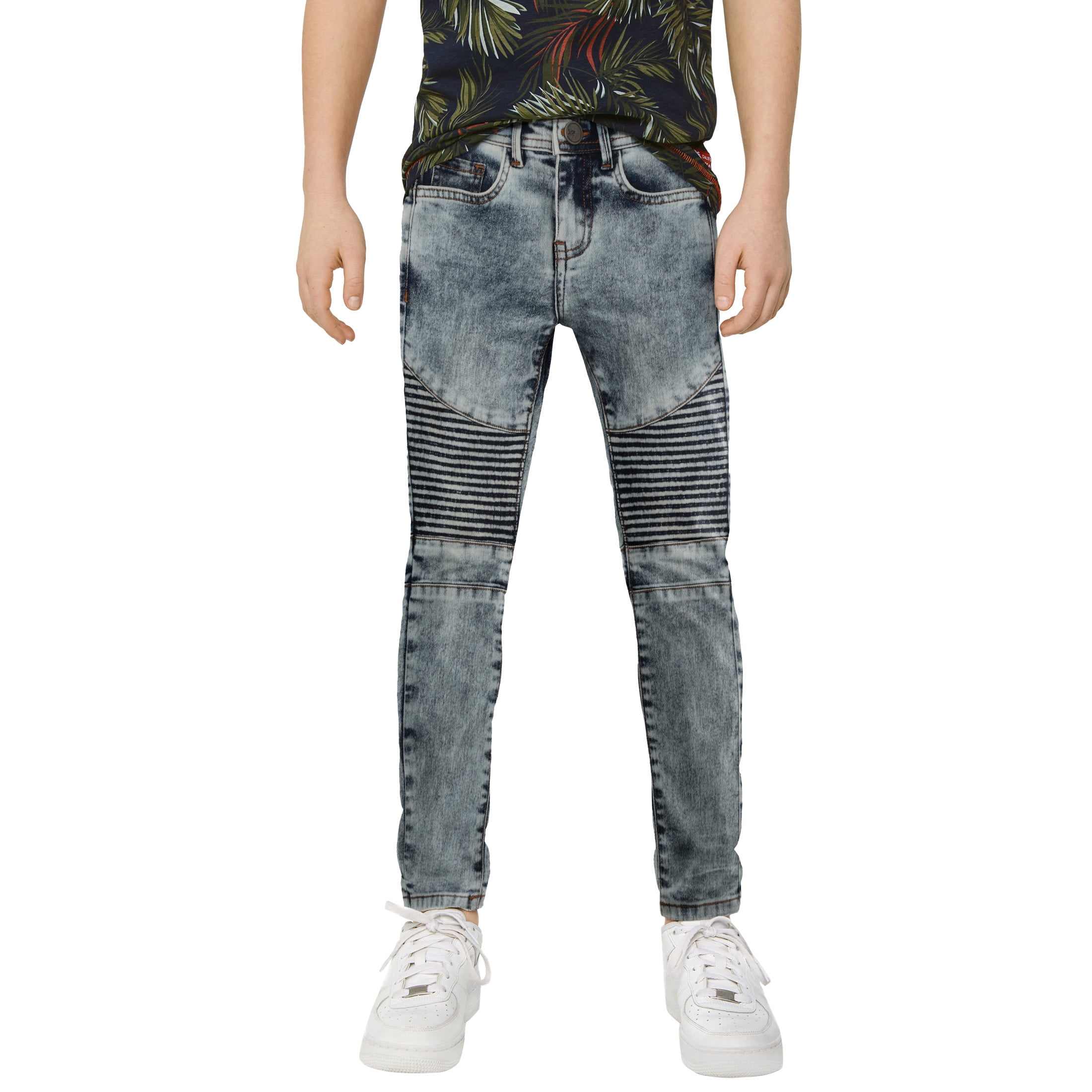 X RAY JEANS Little Boy's Stretch Moto Jeans, Bleach, 4 - Walmart.com