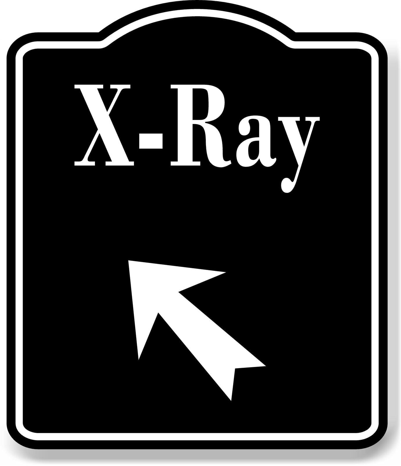 X-Ray 45 Degree Up Left Arrow BLACK Aluminum Composite Sign, 8.5"x10 ...