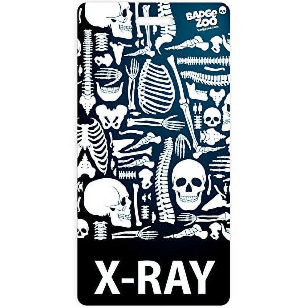 X-Ray Badge Buddy (20 Pack) - Black - Skeleton Themed - Radiology ...