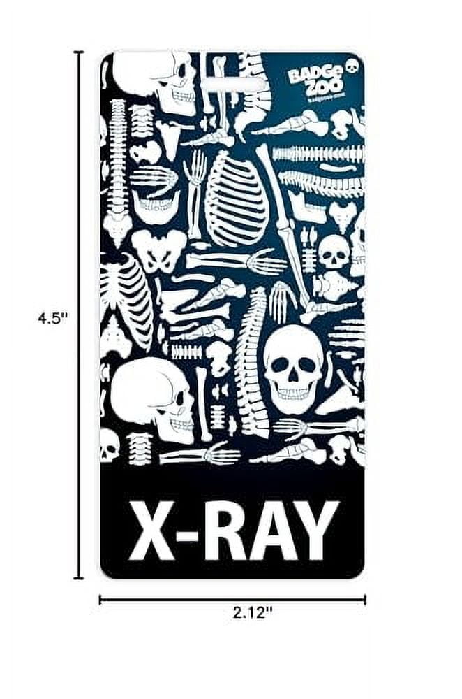 X-Ray Badge Buddy (20 Pack) - Black - Skeleton Themed - Radiology ...