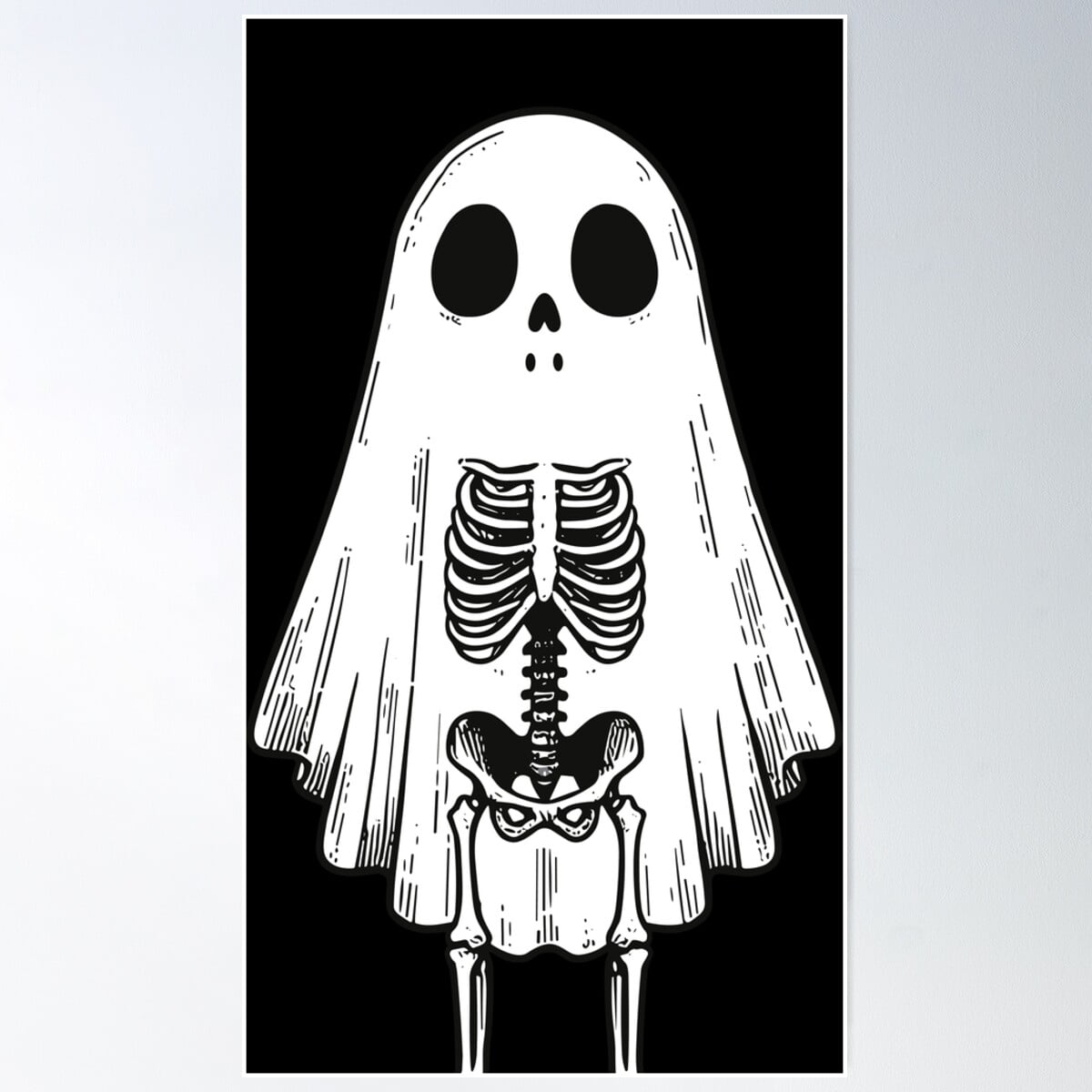 X-Ray Ghost Body Anatomy Radiography Skeleton Poster Wall Art, Modern ...