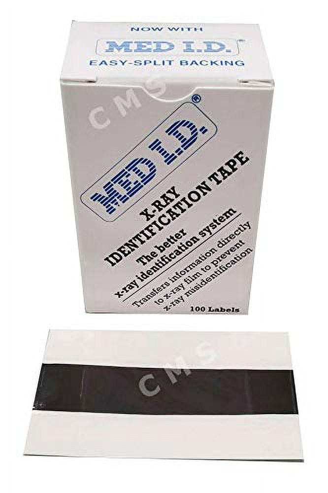 X-Ray Identification Tape 2" Wide (3/4" Writeable) 3" Strips Y ...