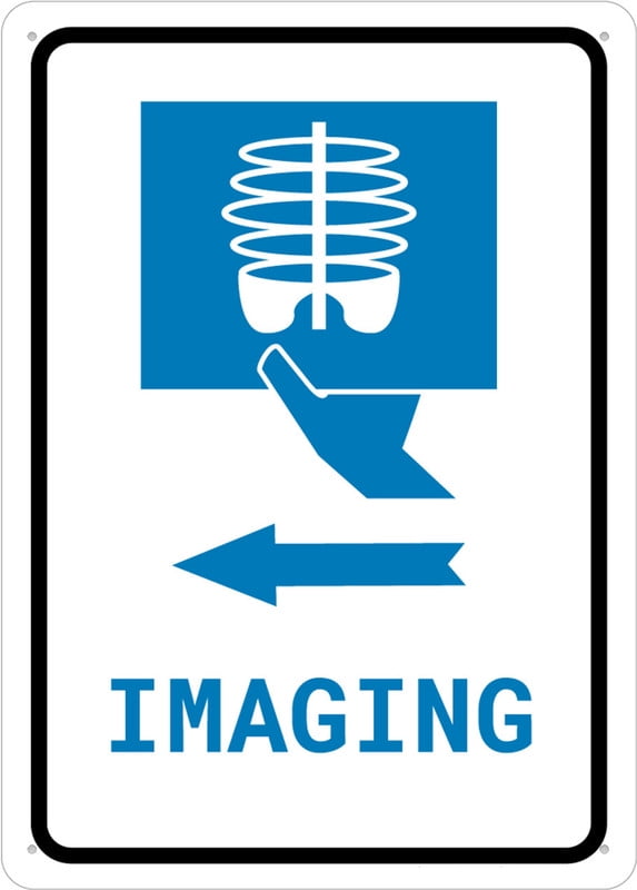 X Ray Imaging Left Arrow Sign Metal 12X8 Inch Rust Free Aluminum, Uv Printed, Easy To Mount ...