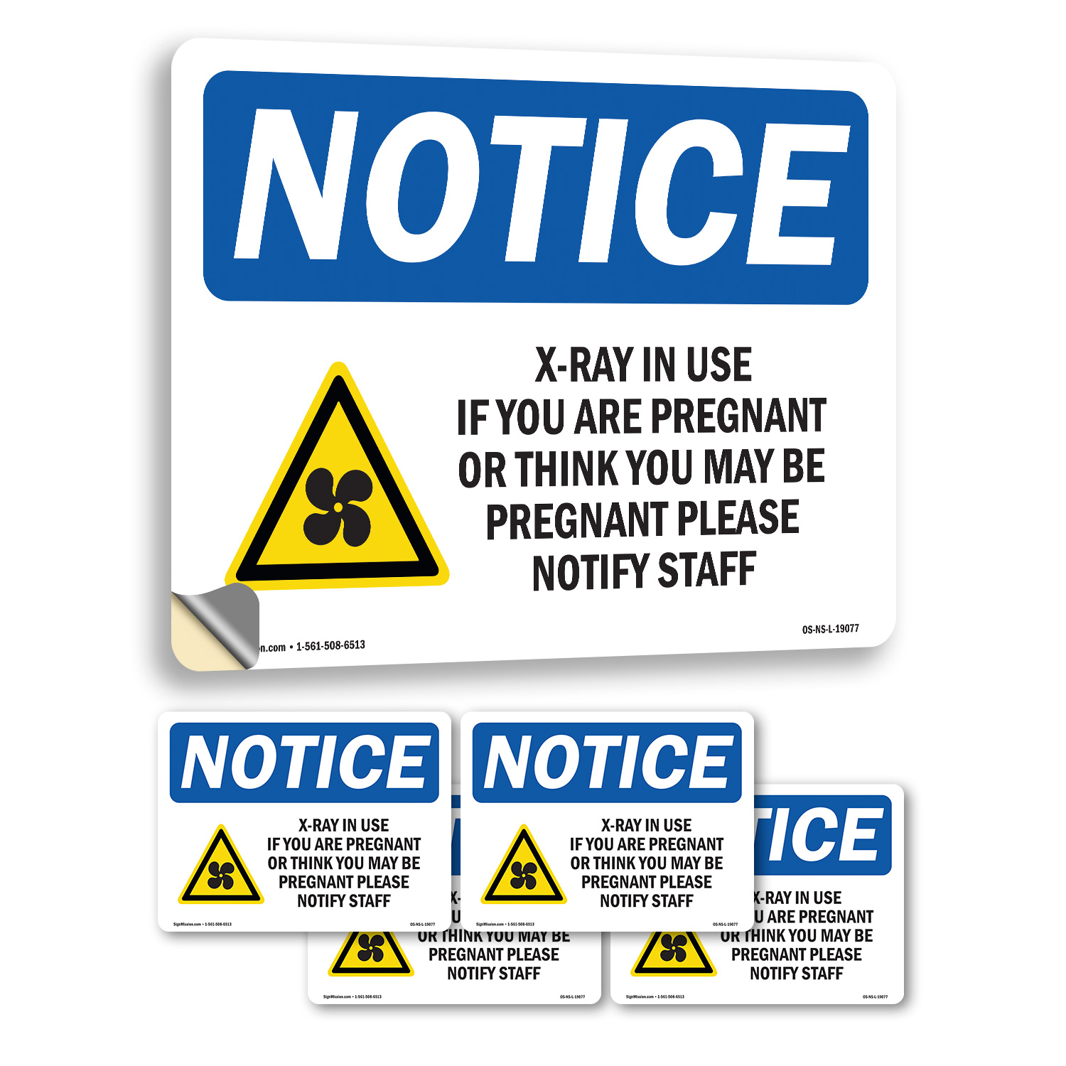 X-Ray In Use If You Are Pregnant Sign With Symbol OSHA Notice Vinyl ...