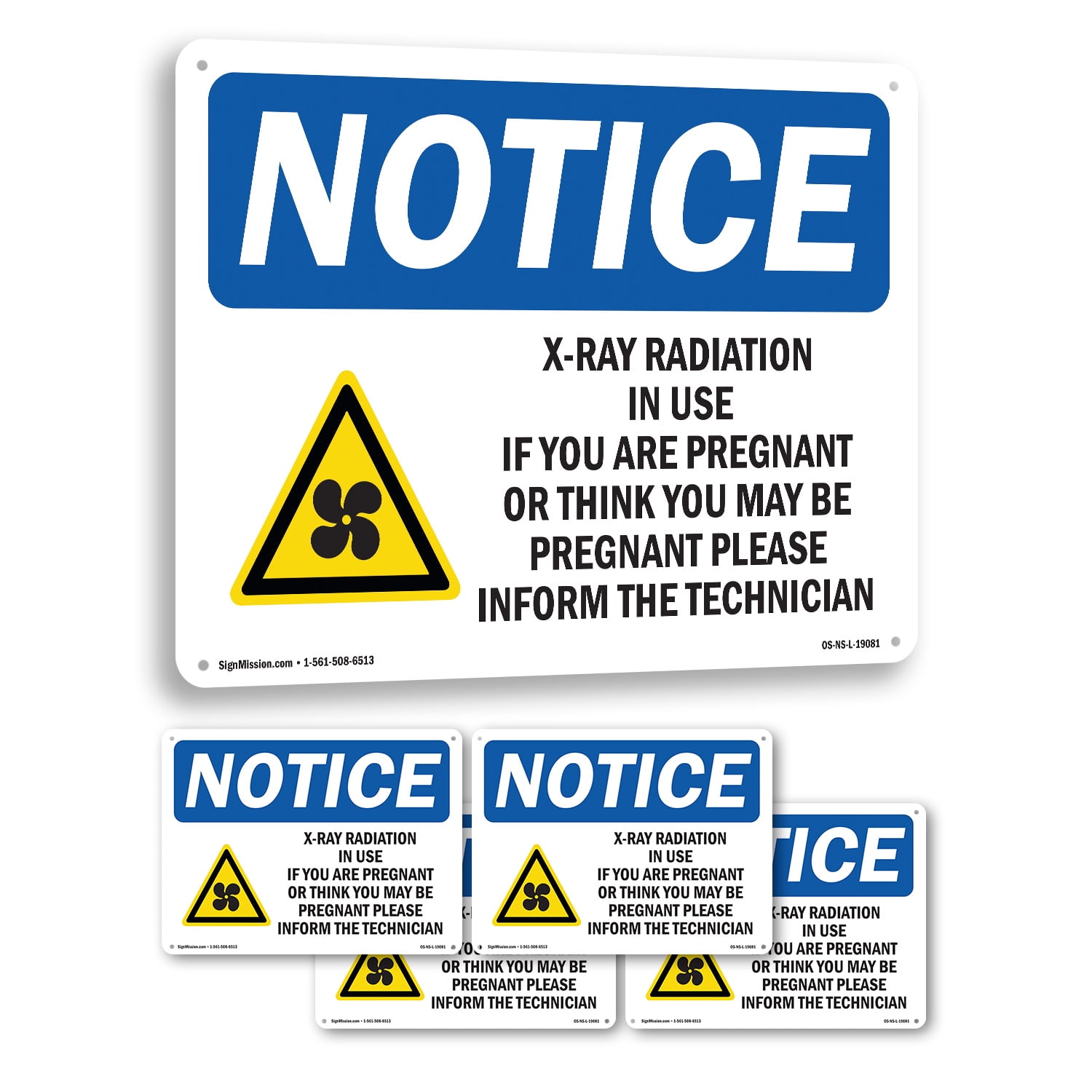 X-Ray Radiation In Use If You OSHA Notice Aluminum Sign 10 Inch x 7 ...