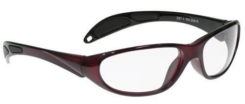 X Ray Radiation Safety Glasses Leaded Lens - Red Safety Frame - 62-18 ...