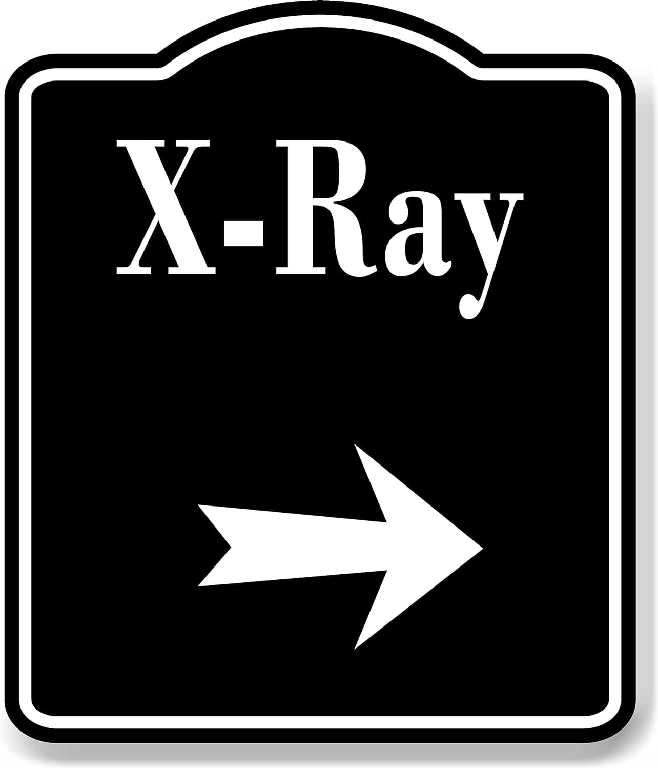 X-Ray Room Right Arrow BLACK Aluminum Composite Sign, 8.5"x10 ...