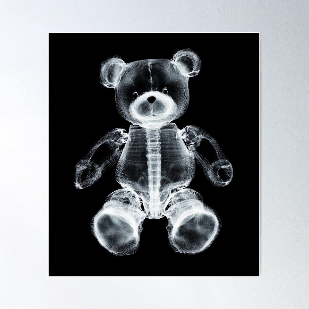 X-Ray Skeleton Teddy Bear - Edgy Punk Gothic Aesthetic Poster Wall Art ...