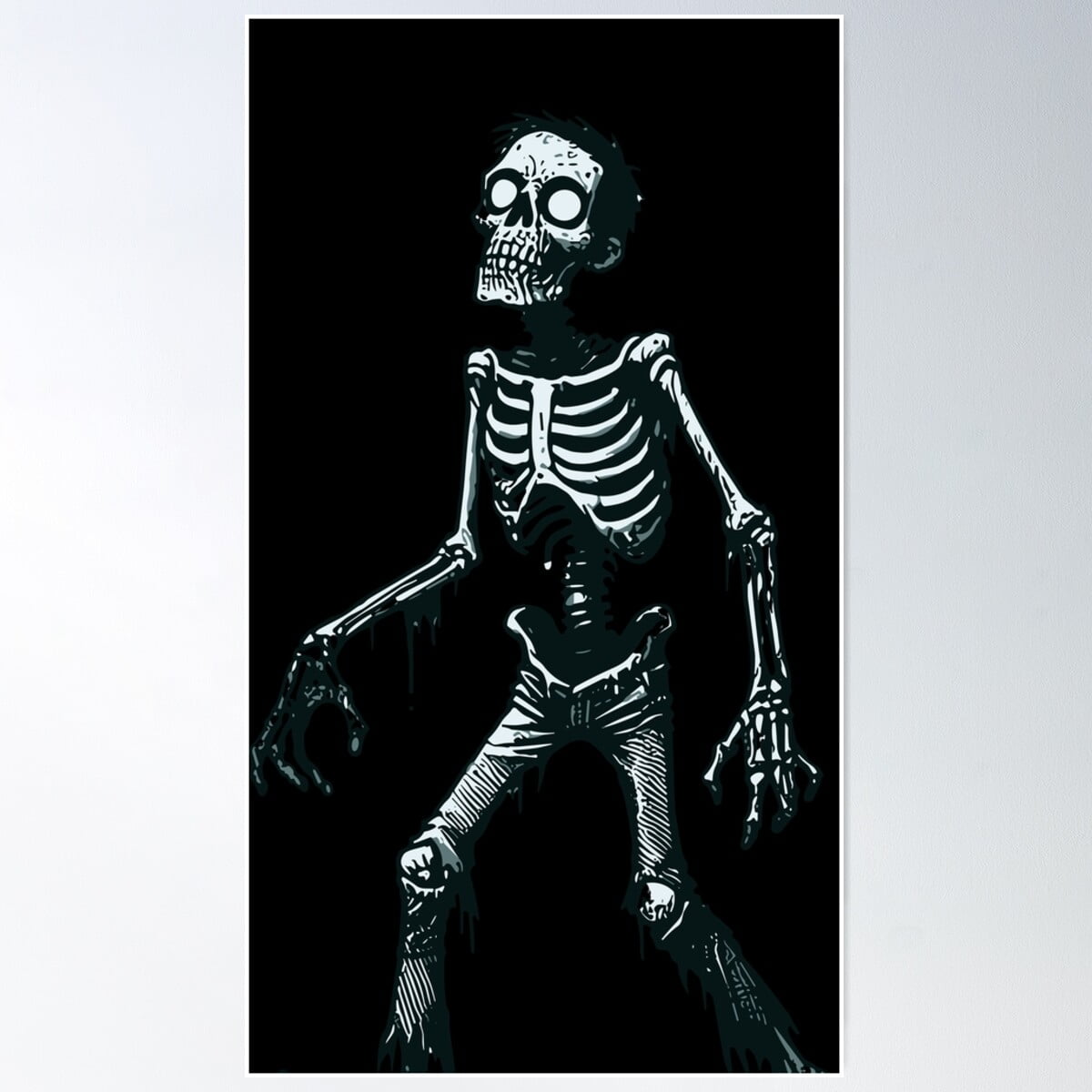 X-Ray Zombie Body Anatomy Radiography Skeleton Poster Wall Art, Modern ...
