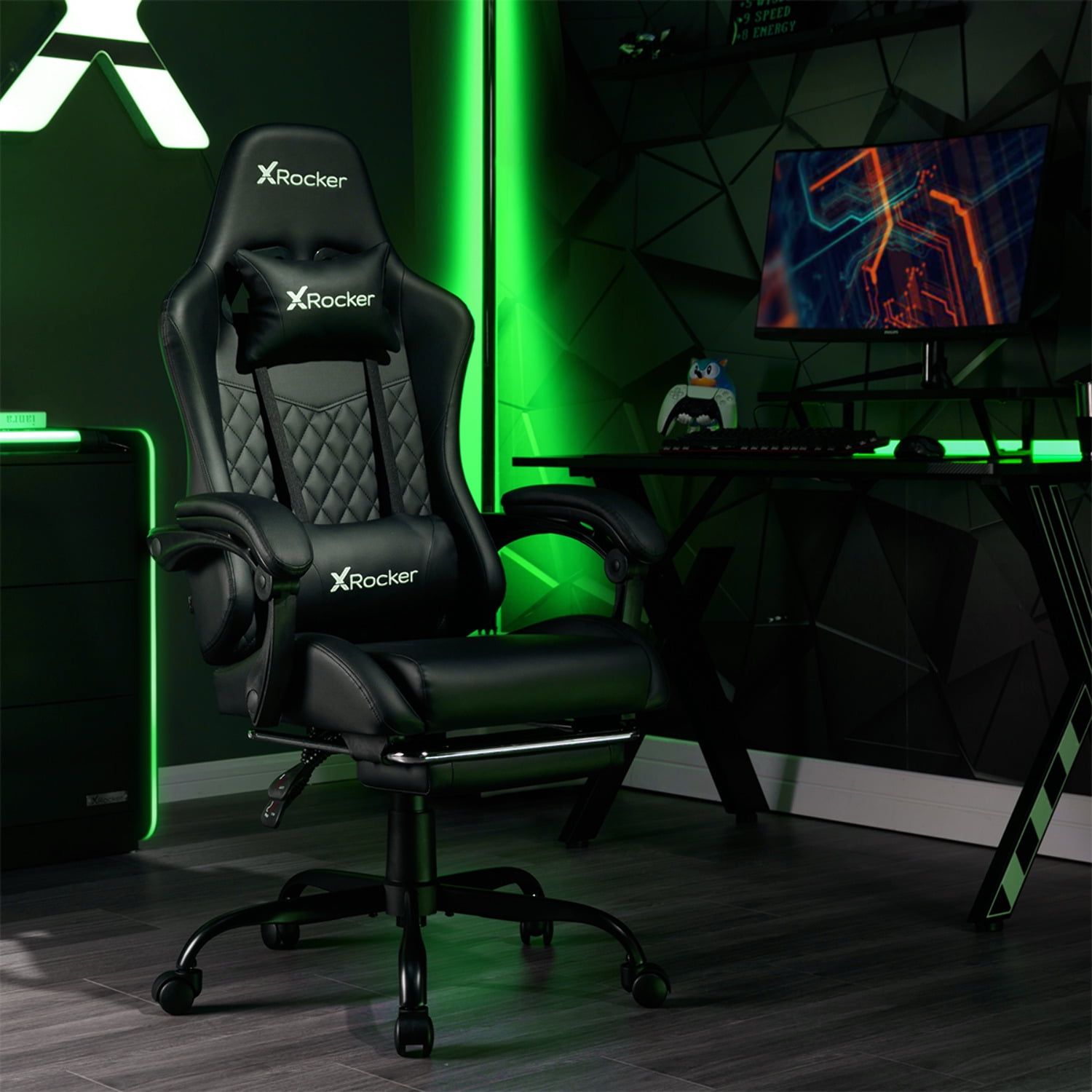 Apex PC Gaming Chair, Black - Walmart.com