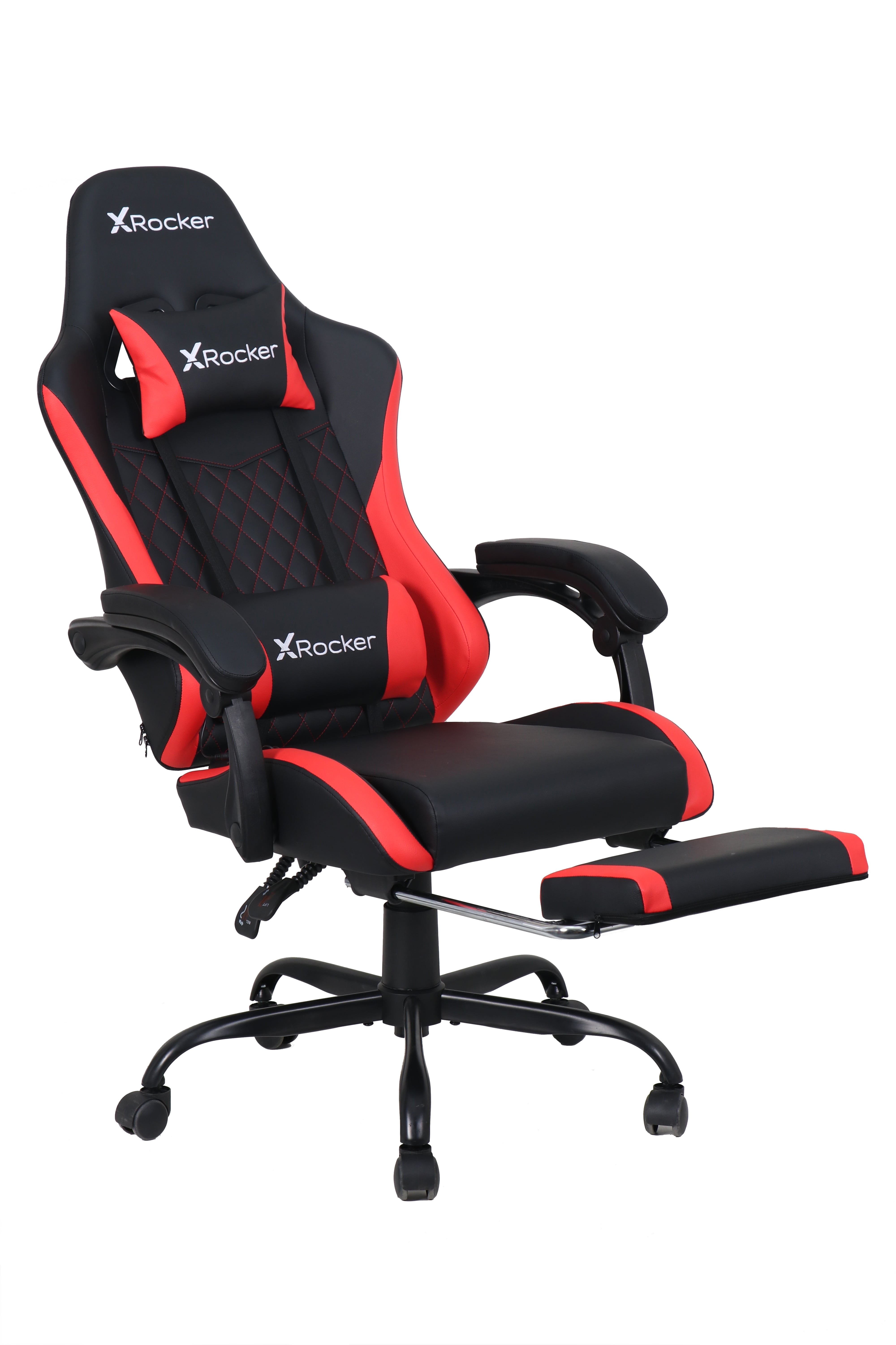 X Rocker Apex PC Gaming Chair with Massage Function and Footrest, Red ...