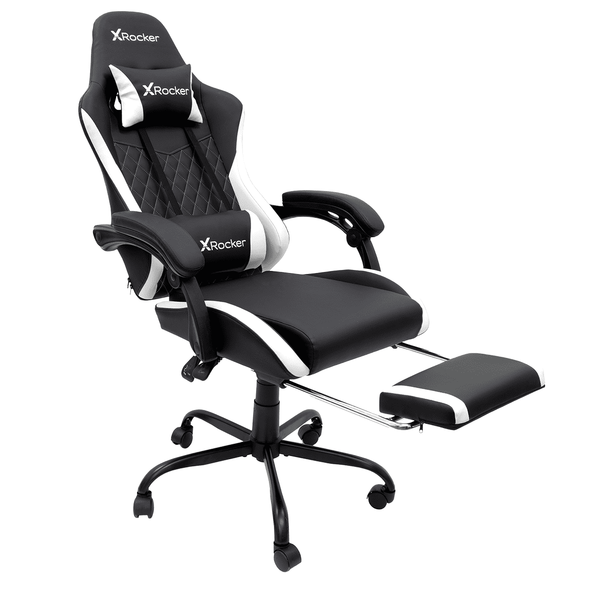 X Rocker Apex PC Gaming Chair with Massage Function and Footrest, White ...