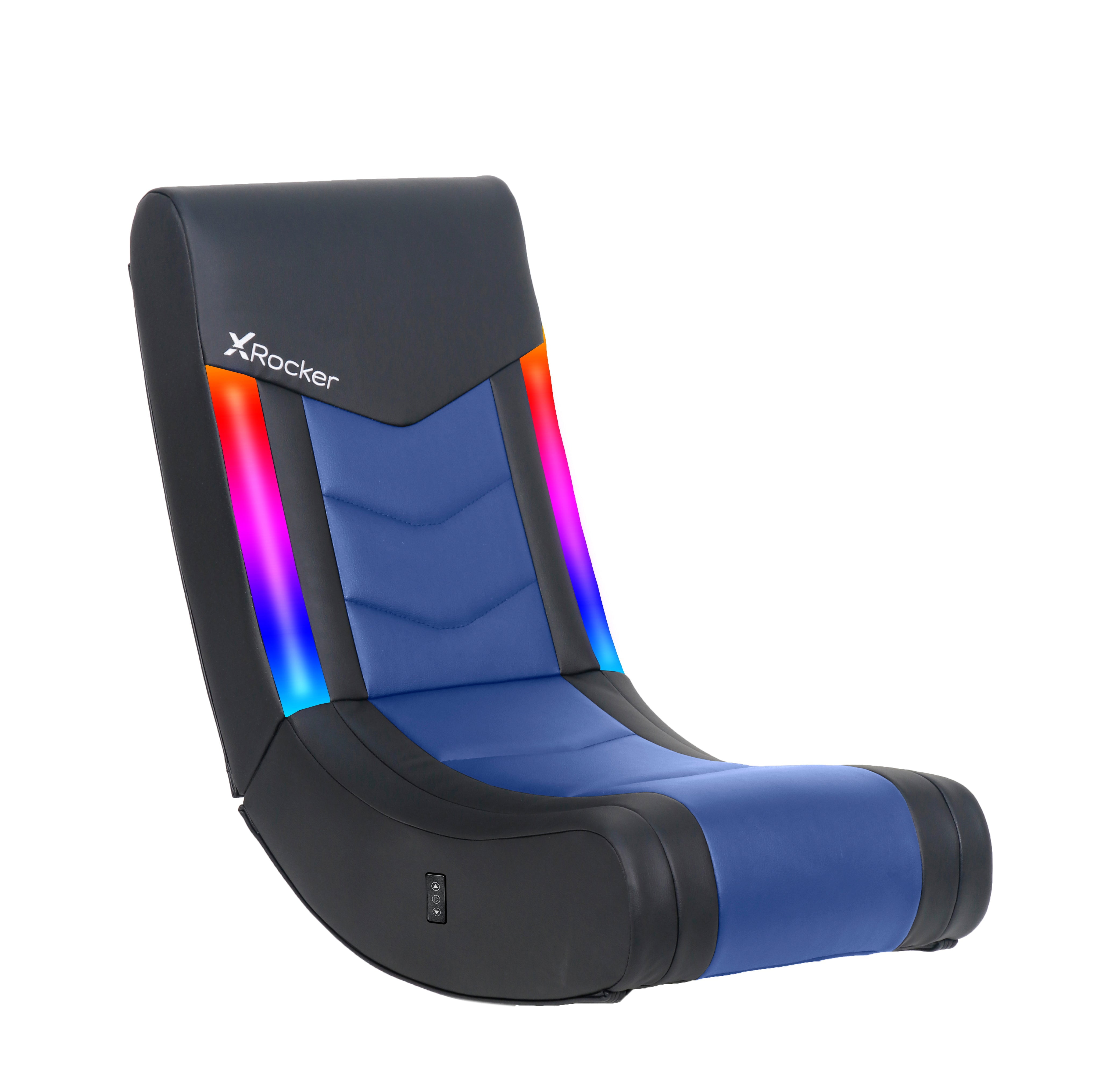 X Rocker Solo Floor Rocker Gaming Chair with RGB Lighting, Blue ...