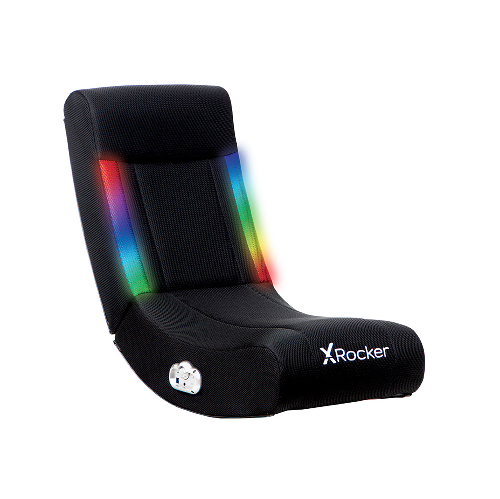 X Rocker Solo 2.0 Audio PU Leather Floor Rocker, Black, 30.3"x15.2"x24 ...